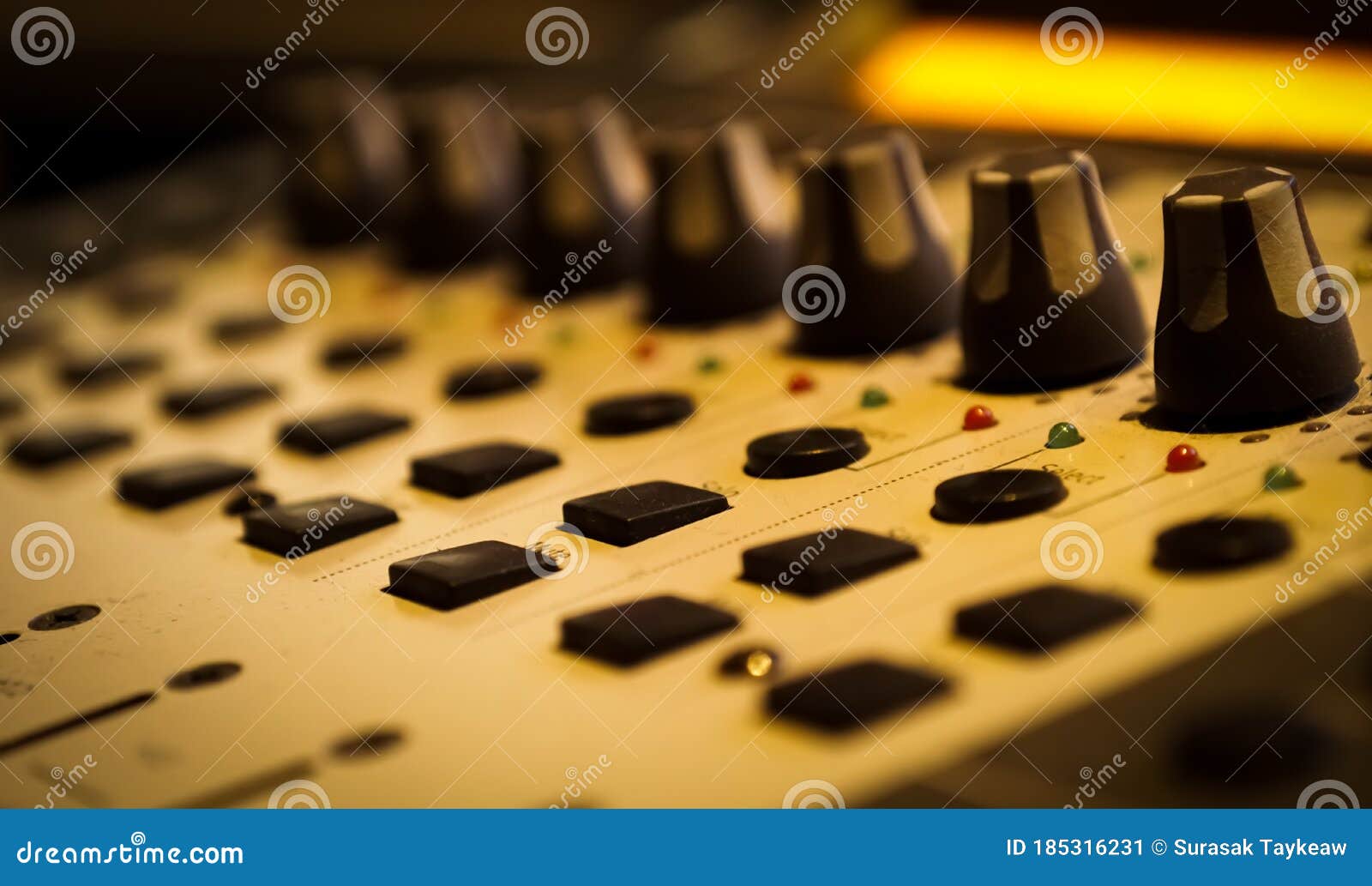 Control Panel for Audio Recording and Mixing Stock Image - Image of ...