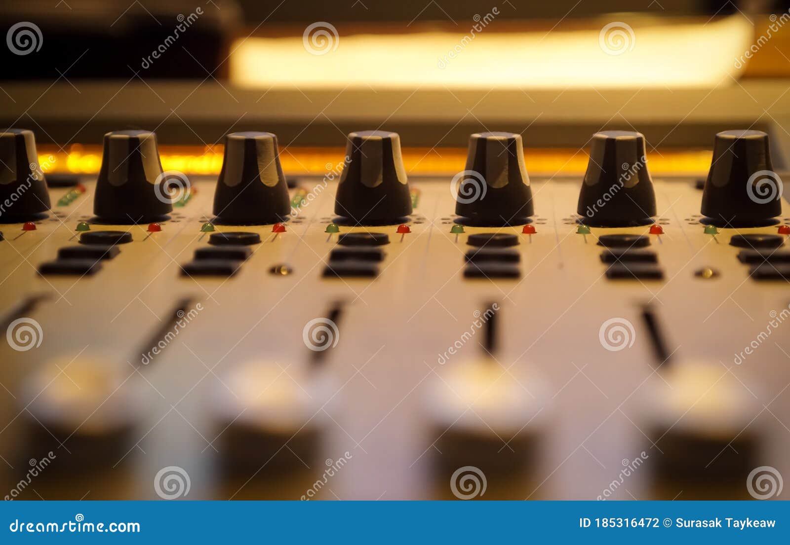 Control Panel for Audio Recording and Mixing Stock Photo - Image of ...