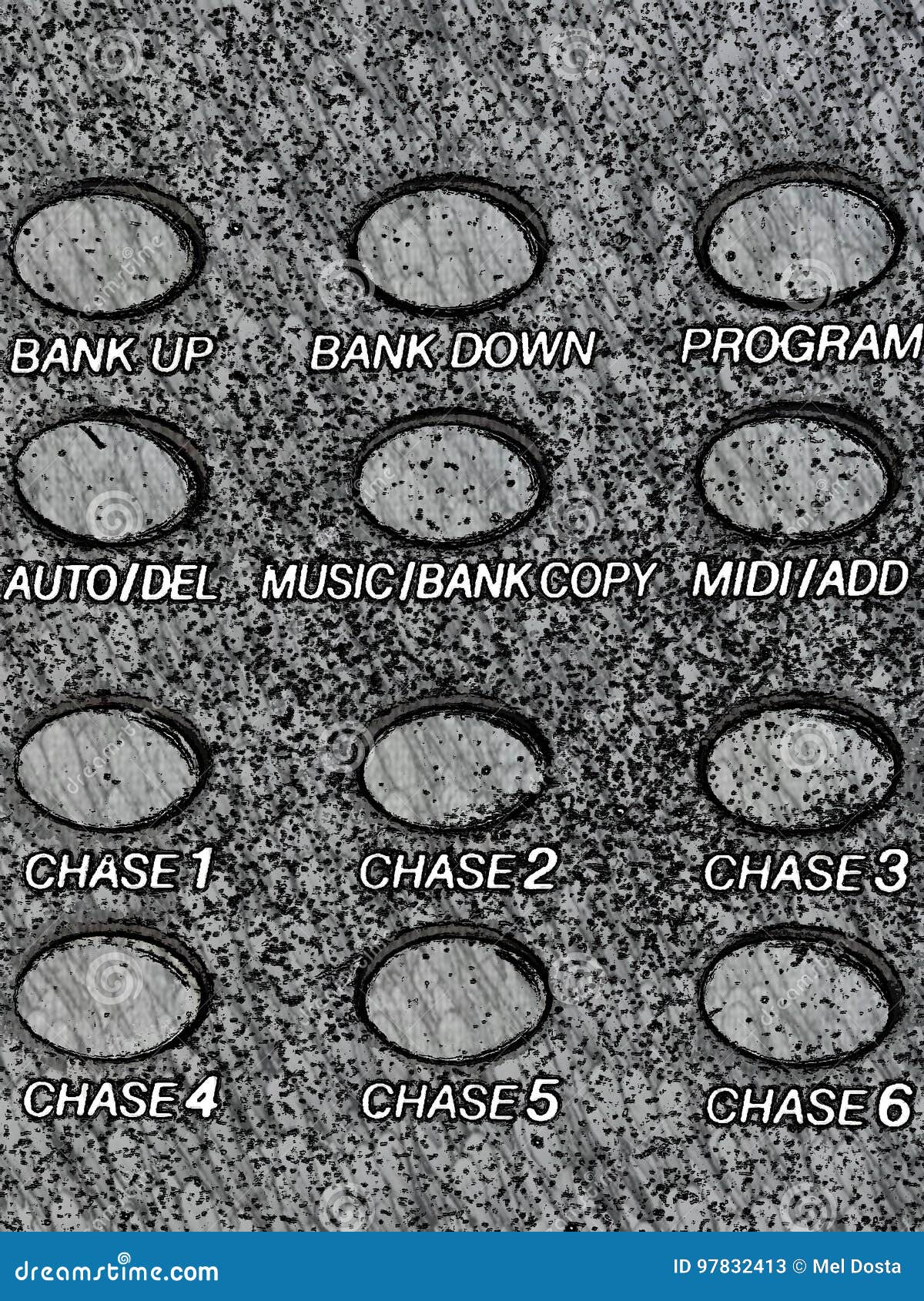 Control Panel Audio Video Visual Sound Bank Dj Jockey Disk Disco Stock ...