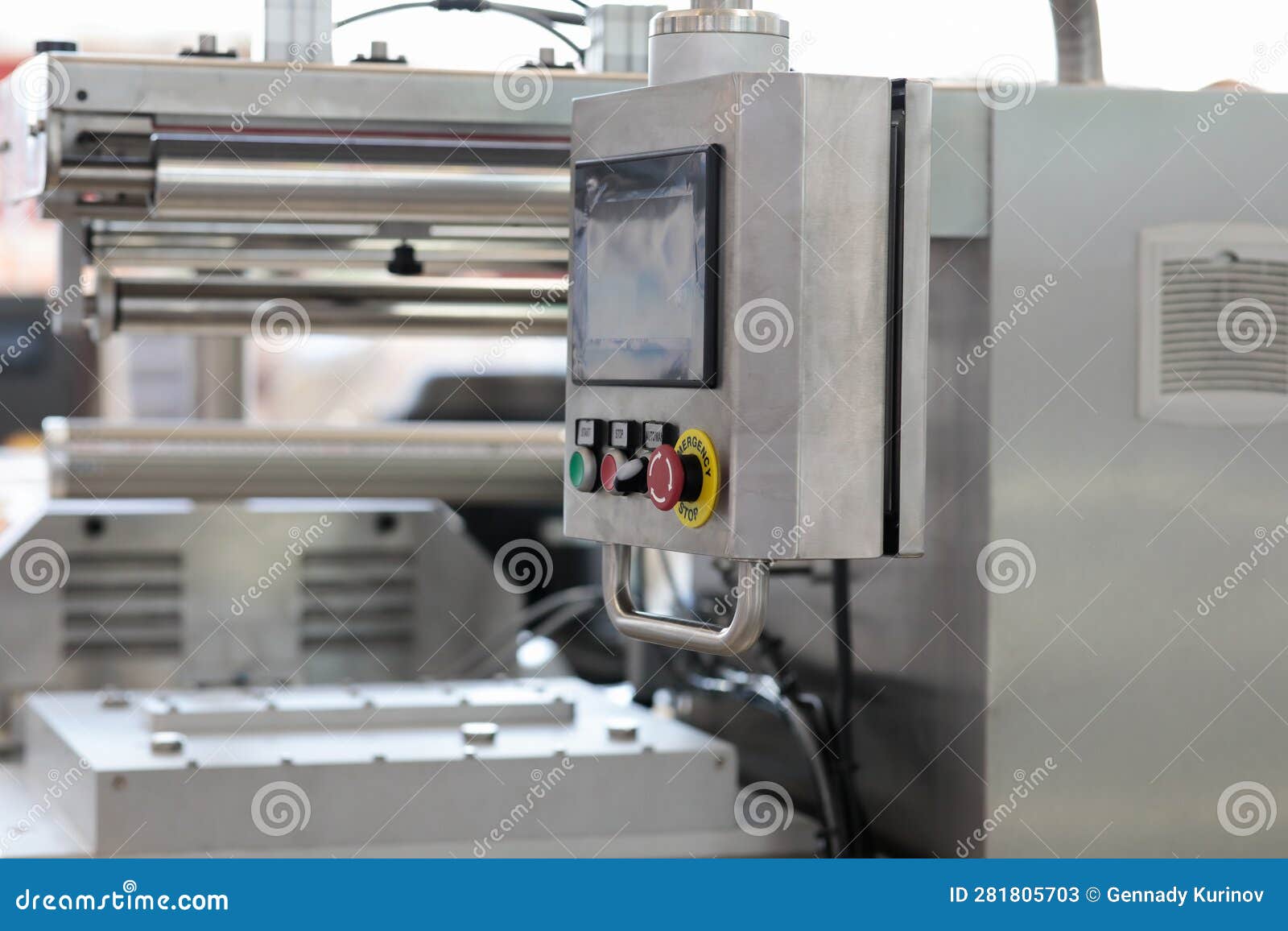 Control Panel of Automated Packing Machine Stock Image - Image of ...