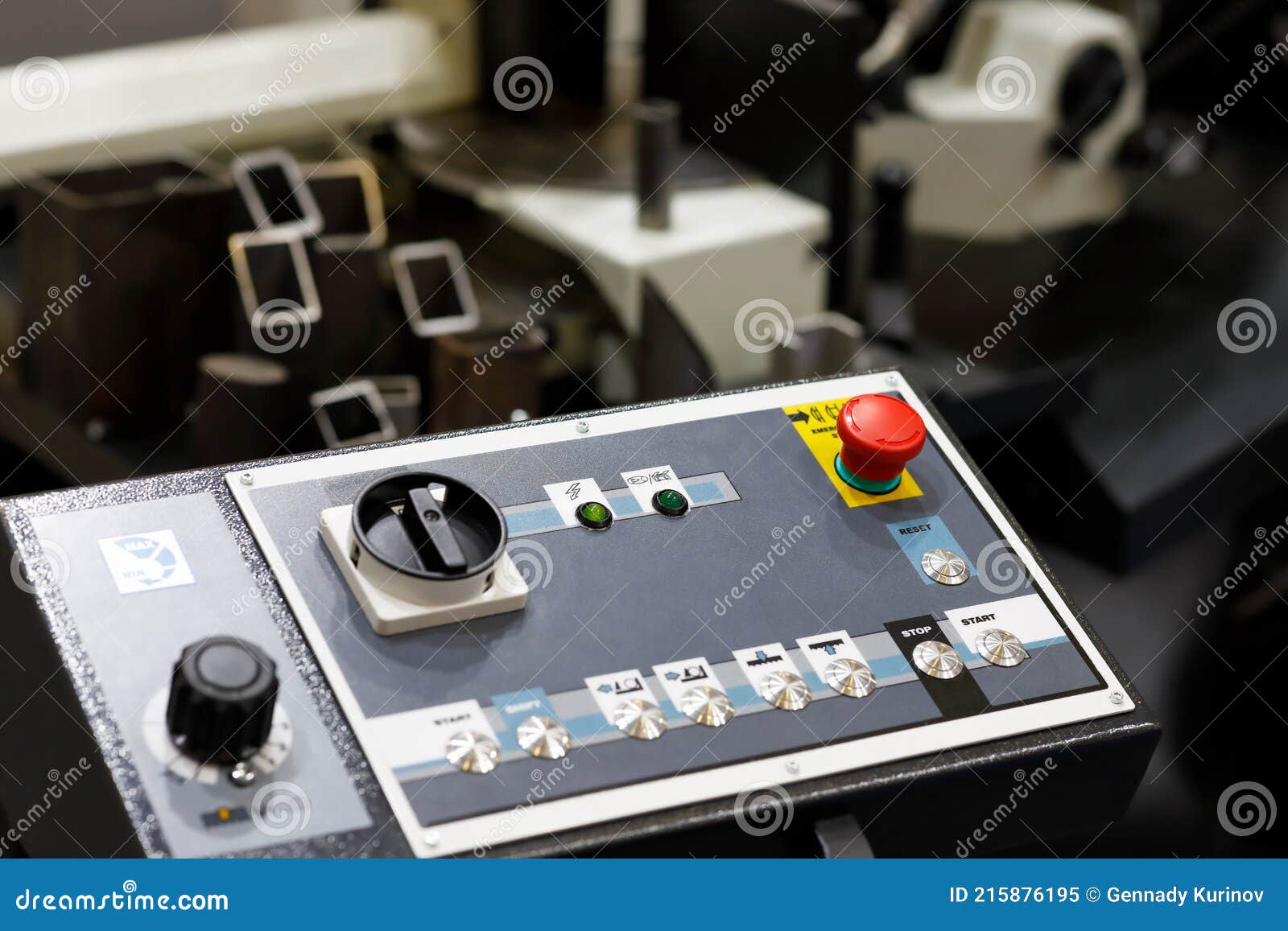 Control Panel of Metal Cutting Band Saw Machine Stock Image - Image of ...