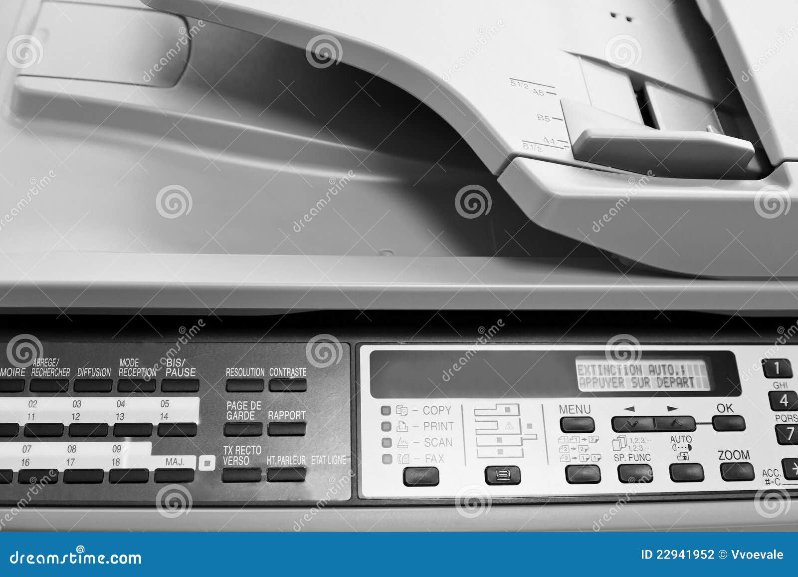 Control Panel of Big Copier Stock Photo - Image of apparatus, weekday ...