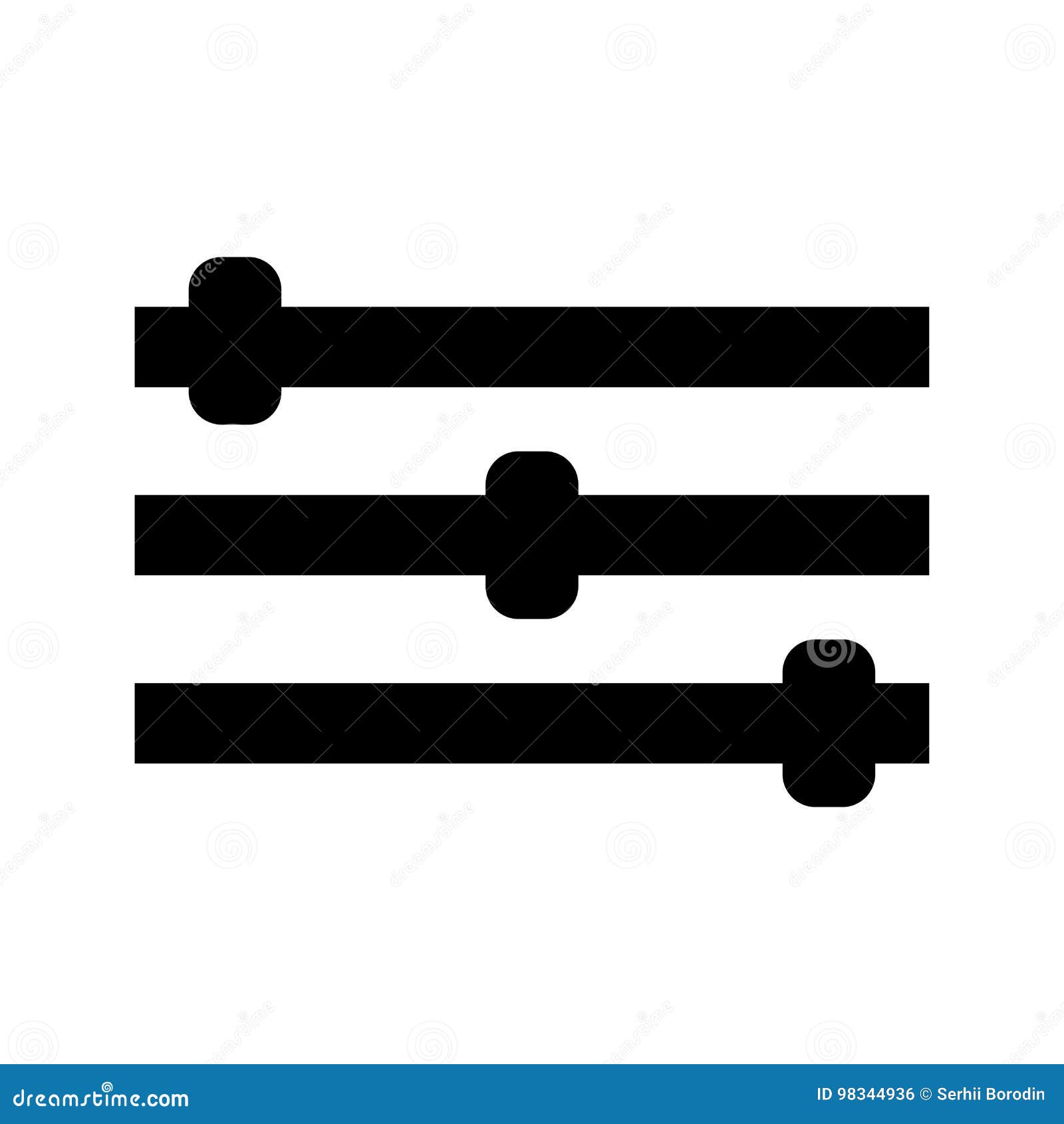 Control Panel Black Color Icon . Stock Vector - Illustration of ...