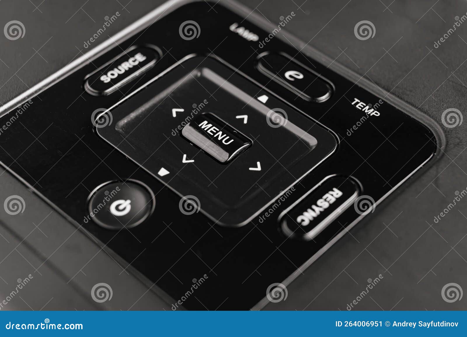 Control Panel of Black Universal Video Projector. Stock Image - Image ...