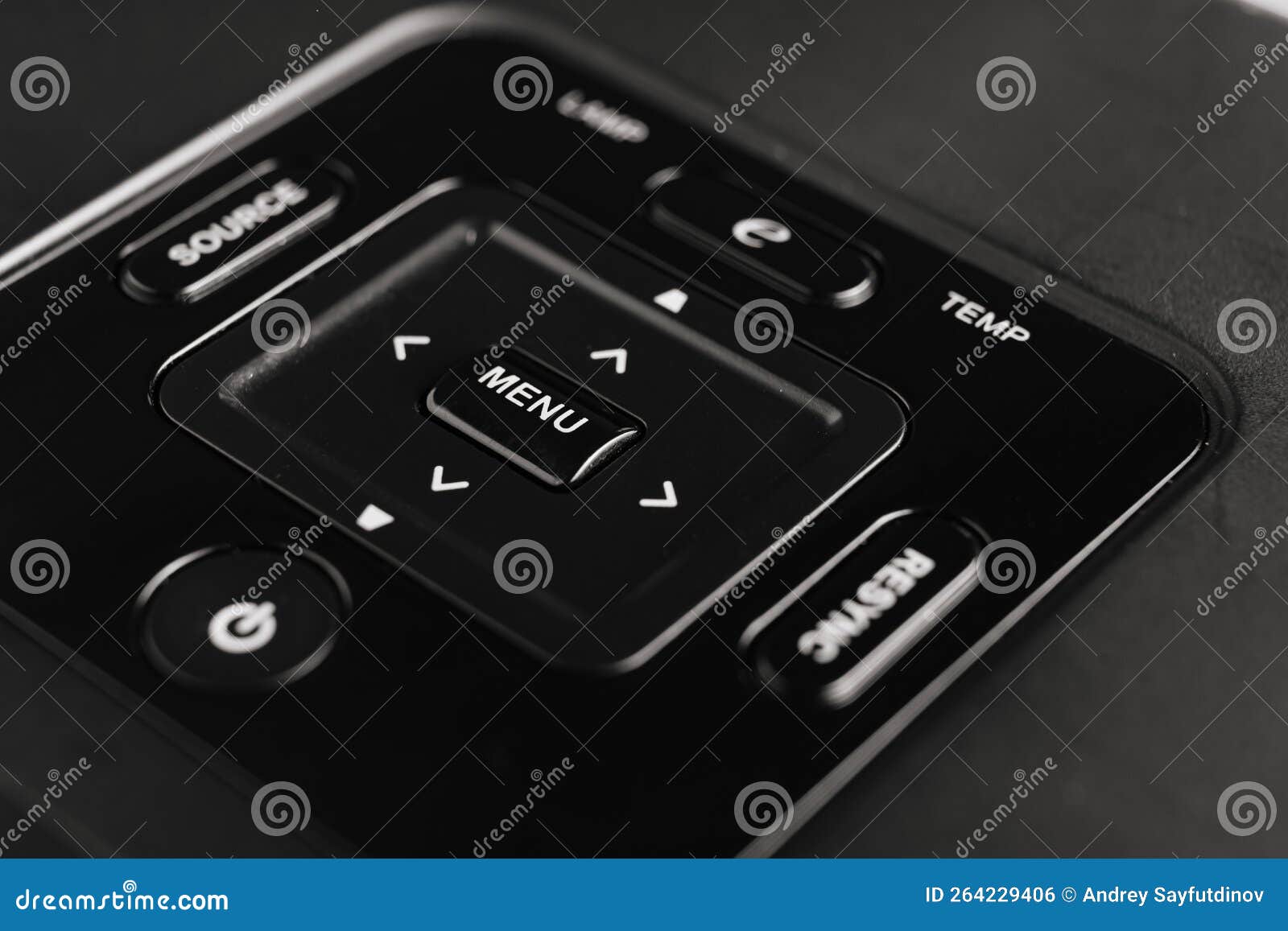 Control Panel of Black Universal Video Projector. Stock Photo - Image ...