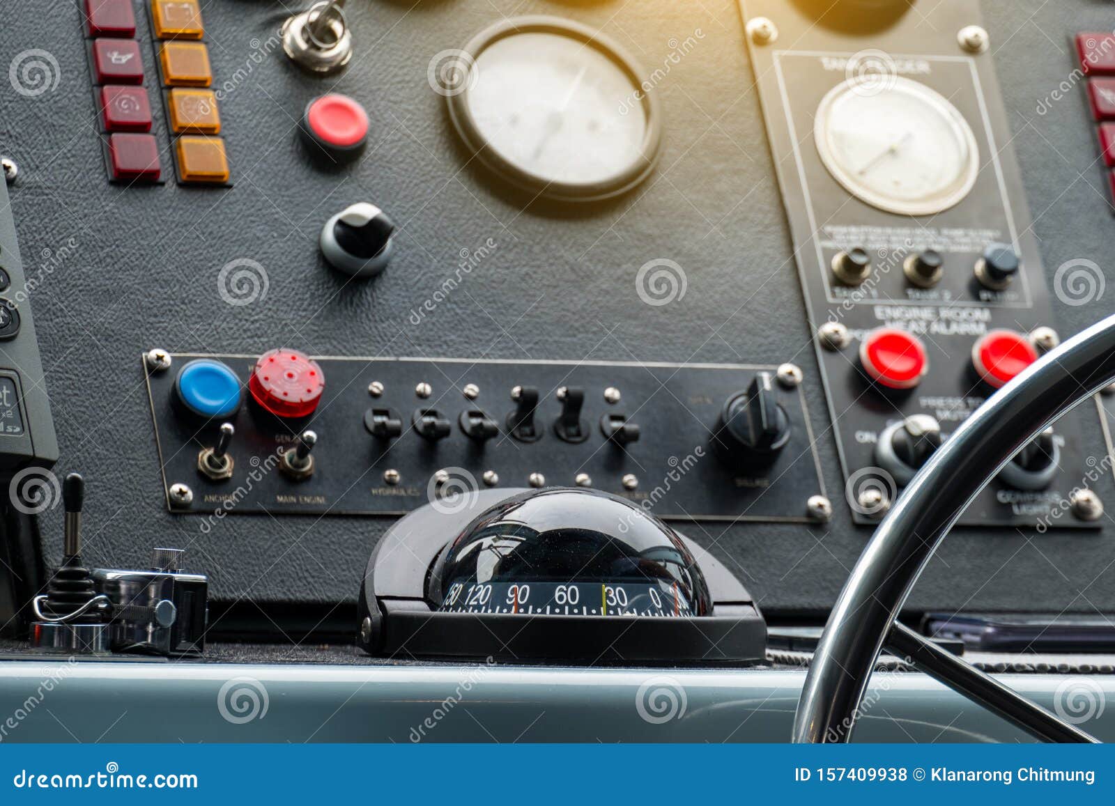 Control Panel Board in Ship Stock Photo - Image of device, boat: 157409938