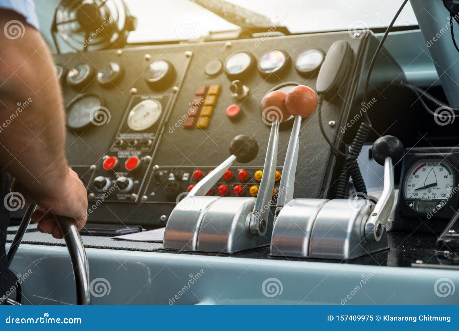 Control Panel Board in Ship Stock Image - Image of ocean, concept ...