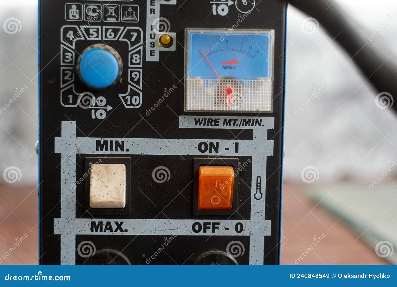 Control Panel of the Welding Machine Stock Image - Image of weld, motor ...