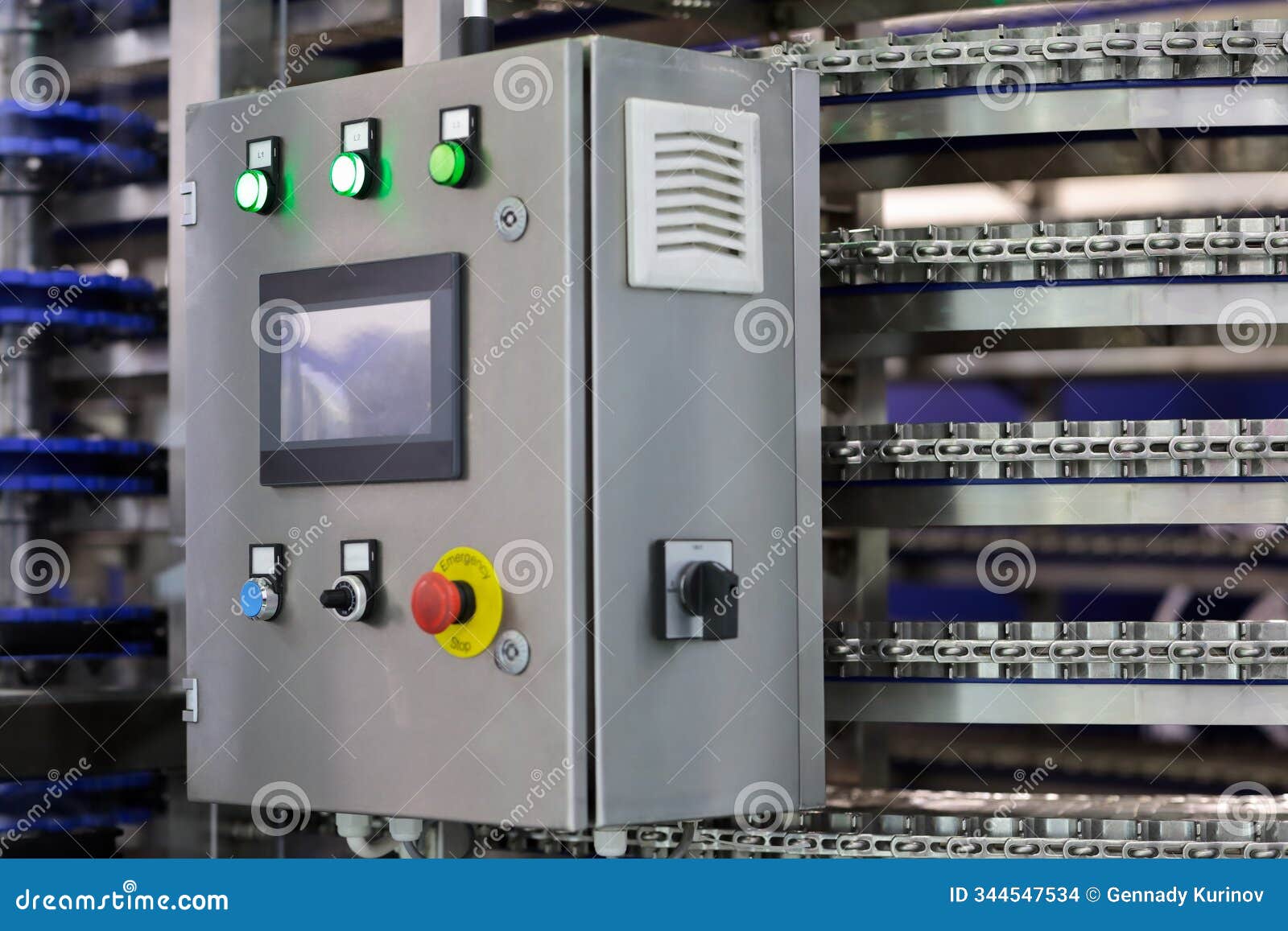 Control Panel of Bread Cooling Spiral Cooler Stock Photo - Image of ...