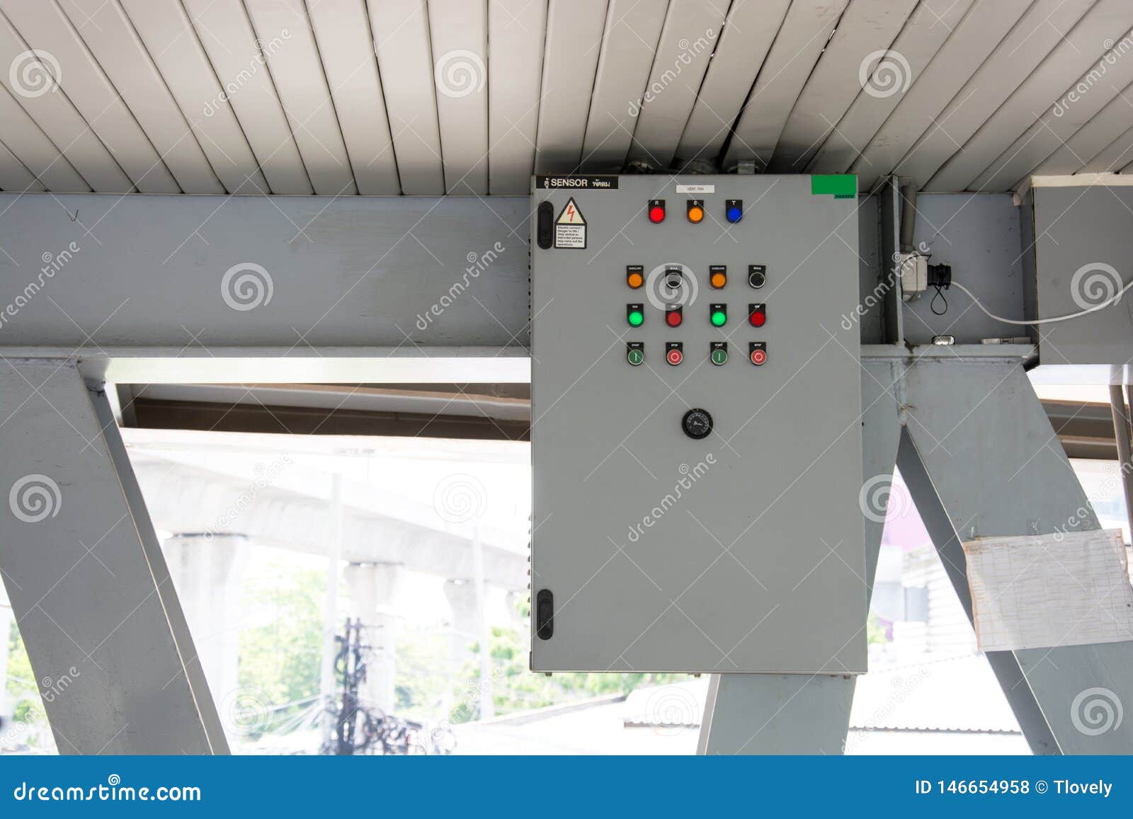 Control Panel on the Bridge Stock Photo - Image of casket, container ...