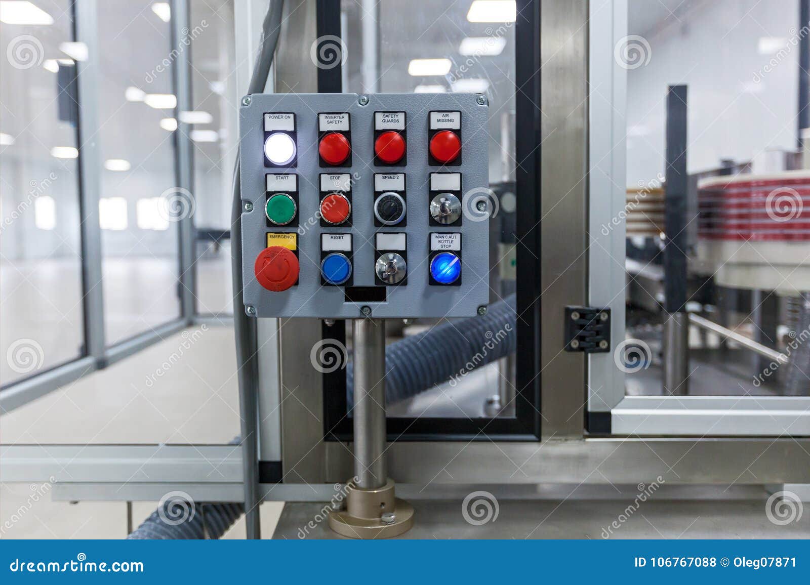 Control panel with buttons stock photo. Image of industrial - 106767088
