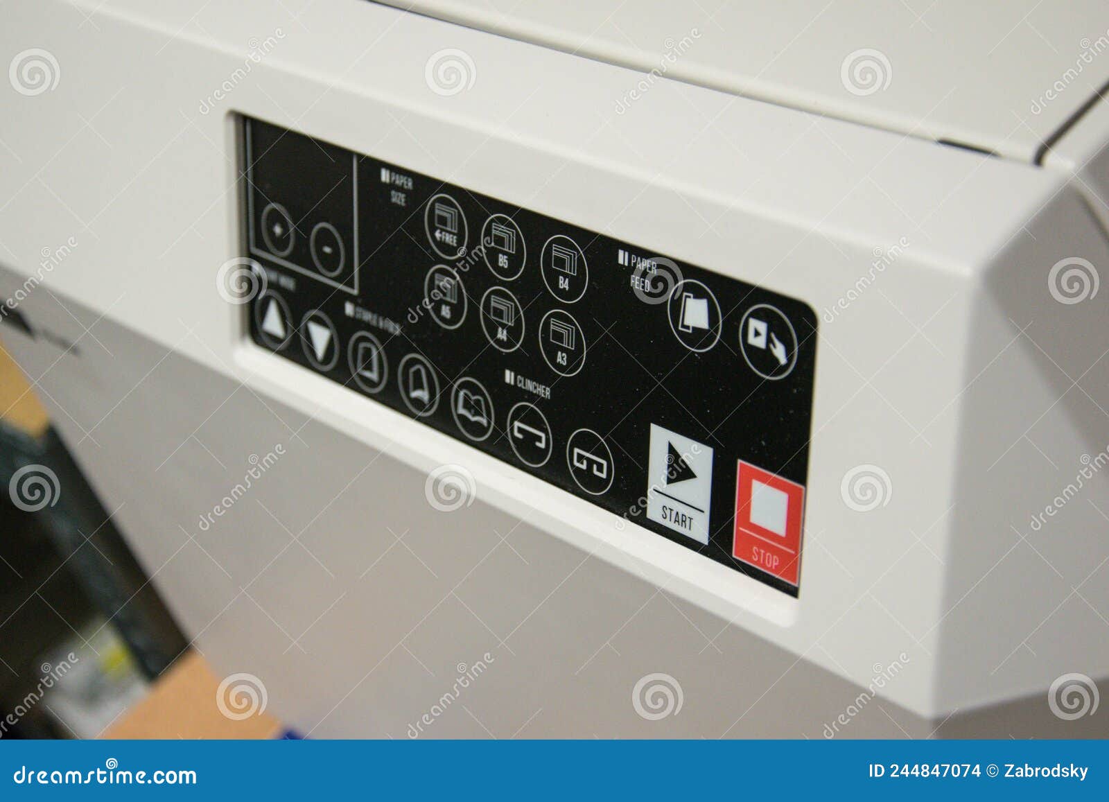 Production Machine Control Panel with Buttons. Stock Photo - Image of ...
