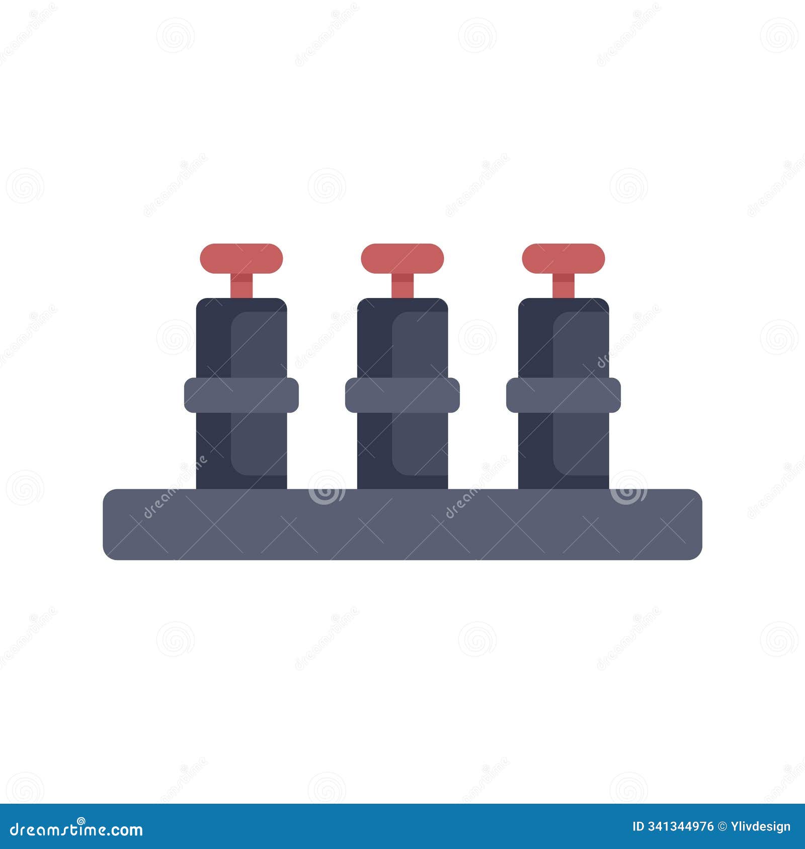 Control Panel with Buttons for Industrial Equipment Showing Power and ...