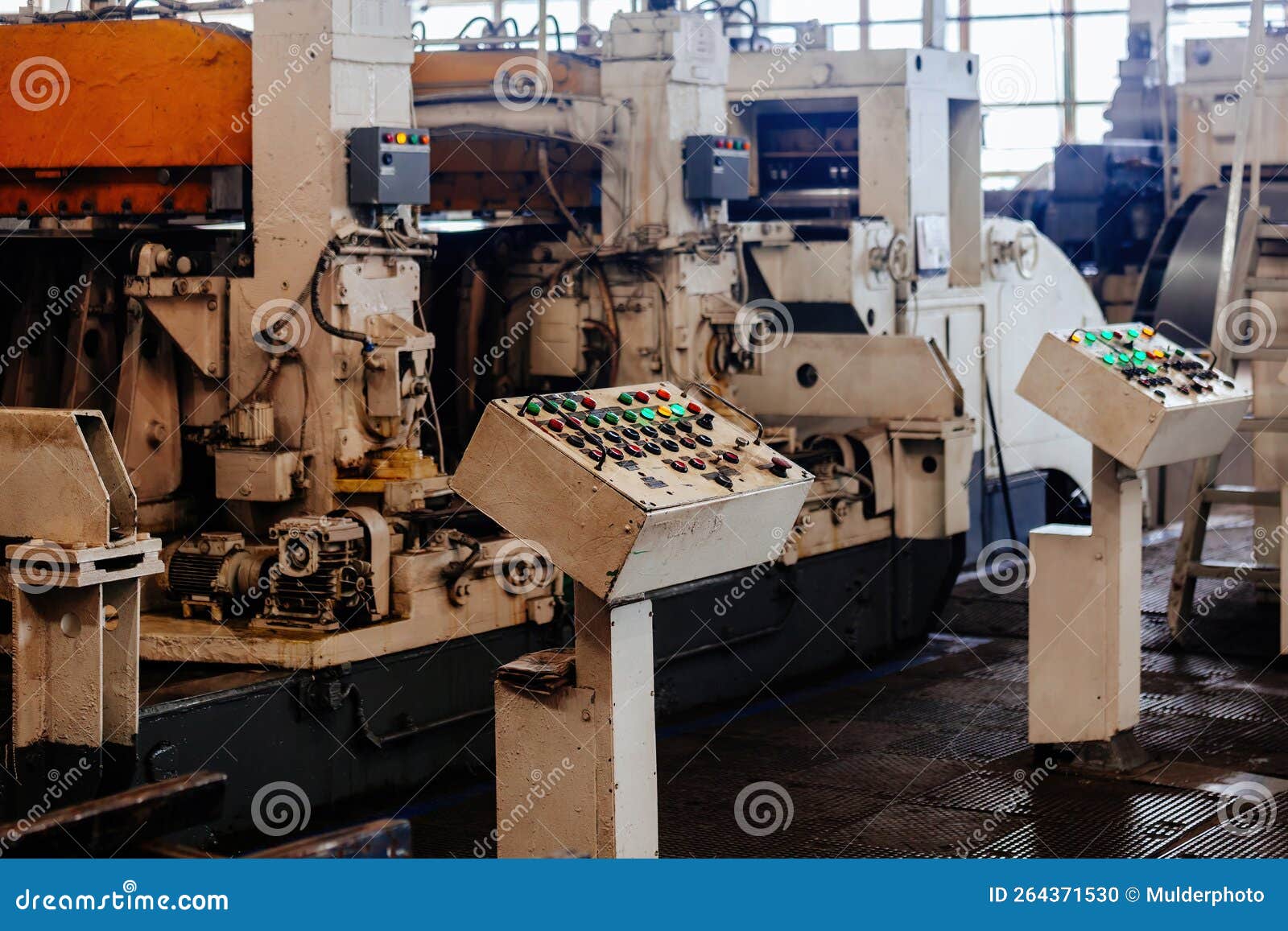 Control Panel with Buttons of Industrial Machinery Stock Photo - Image ...