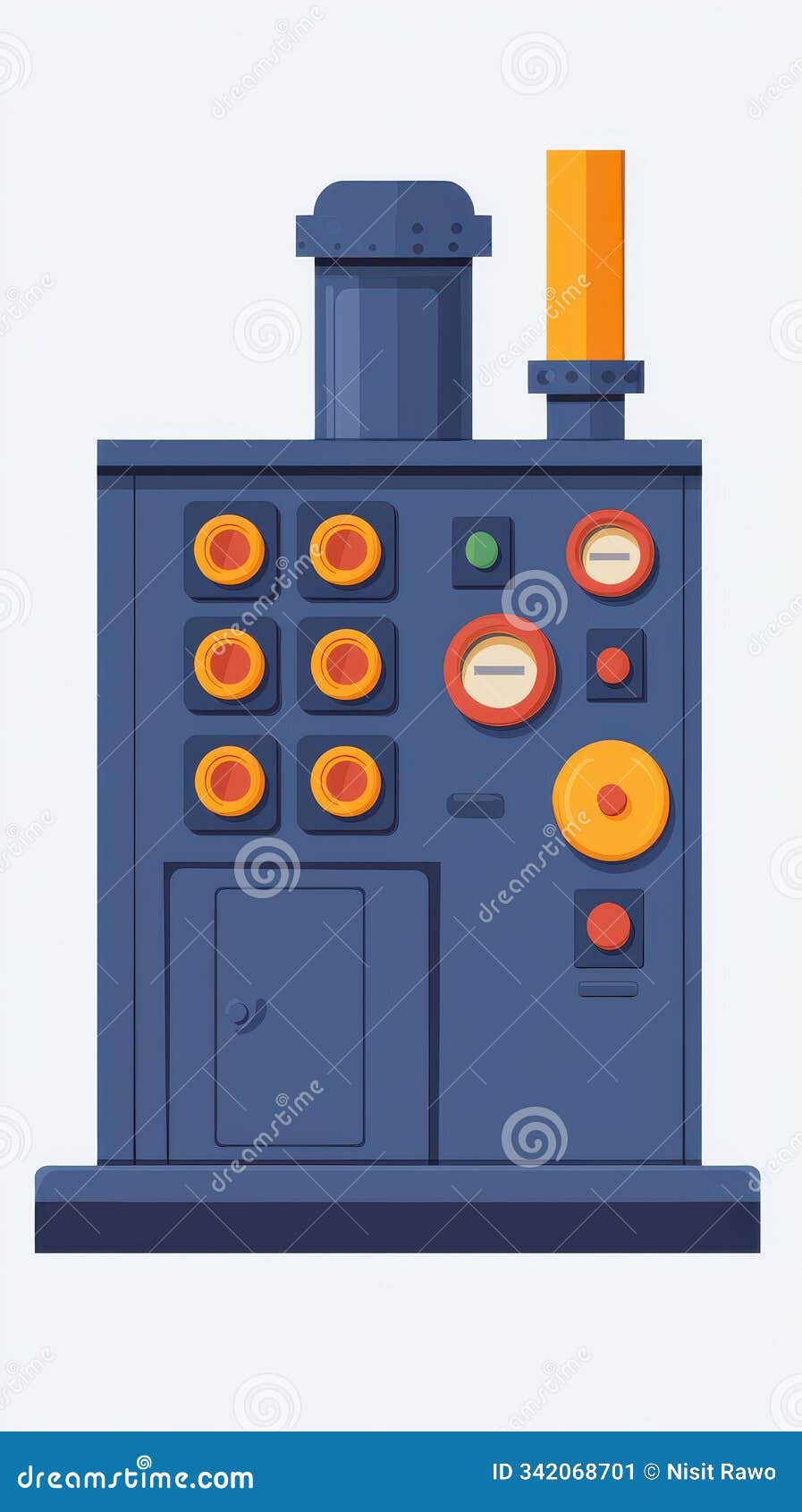 Control Panel with Buttons for Industrial Process Stock Image - Image ...