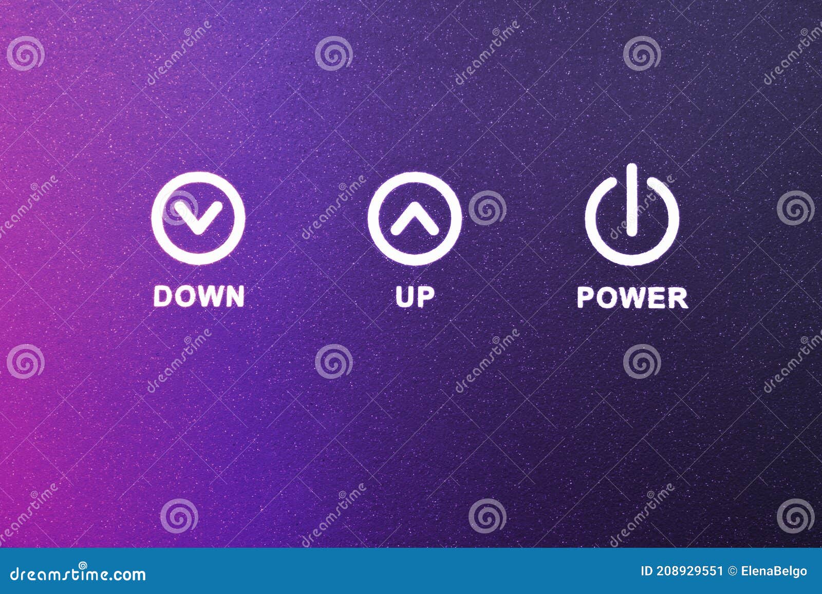 Control Panel with Buttons in Neon Fluorescent Colors Stock Image ...