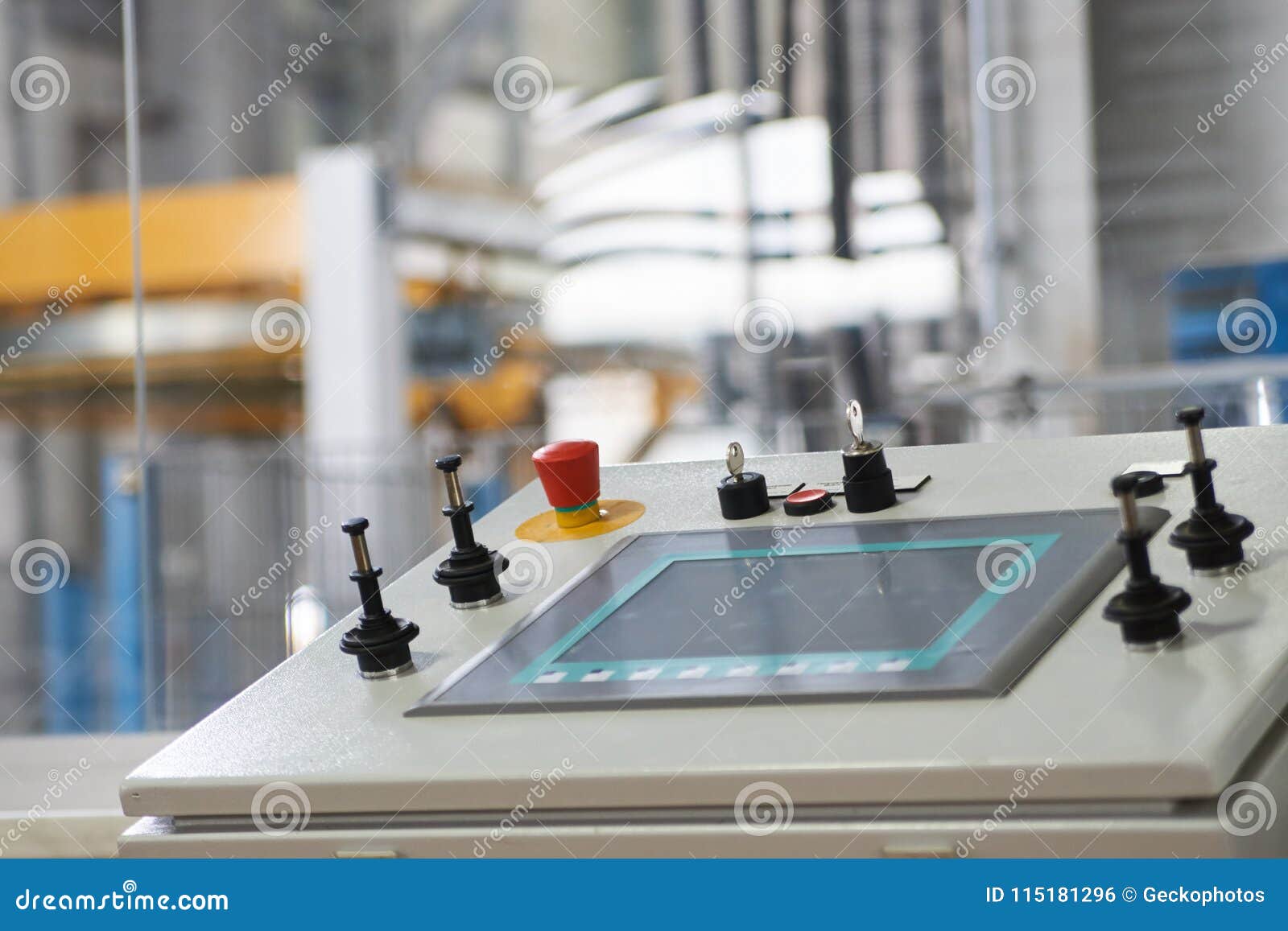 Control Panel with Buttons and Touchscreen Stock Photo - Image of ...
