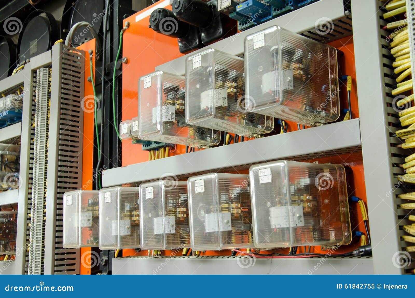 Control Panel with Cables and Wires Stock Image - Image of board ...