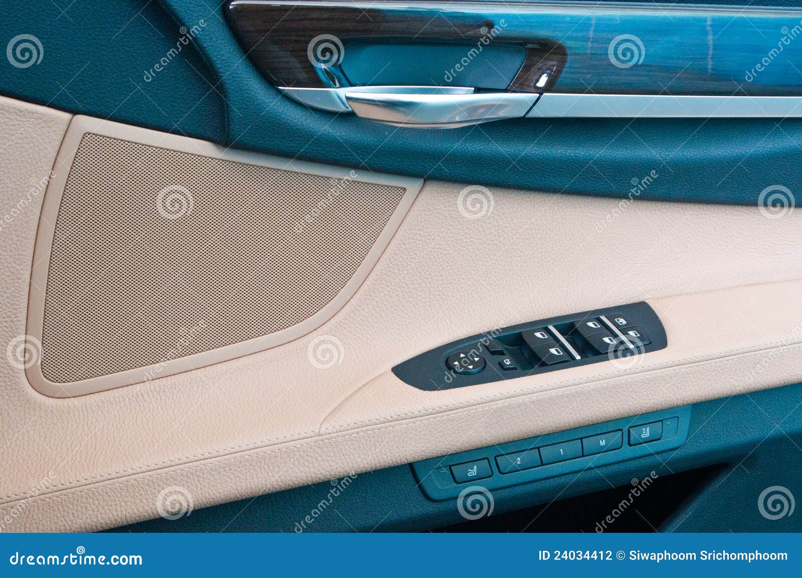 Control Panel in a Car Door Stock Photo - Image of comfort, devices ...