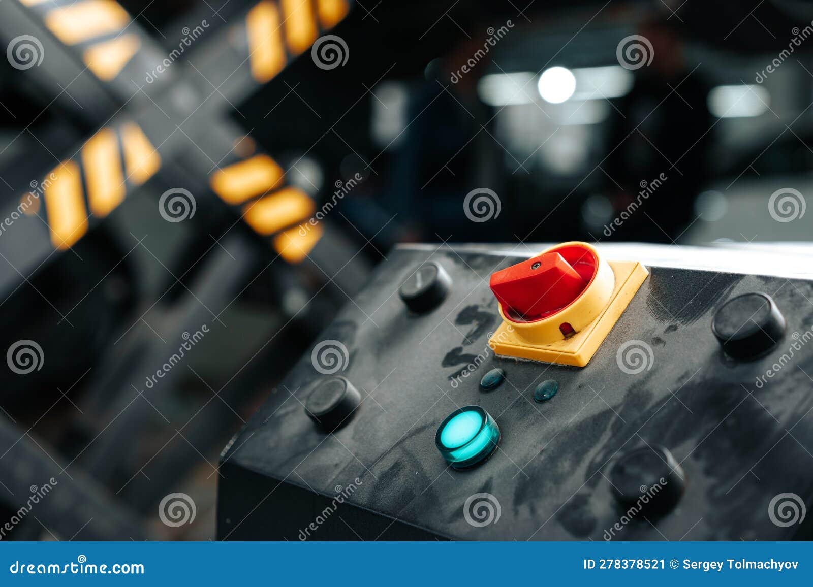 Control Panel of a Car Lift Hoist Crane in Auto Service Garage Stock ...