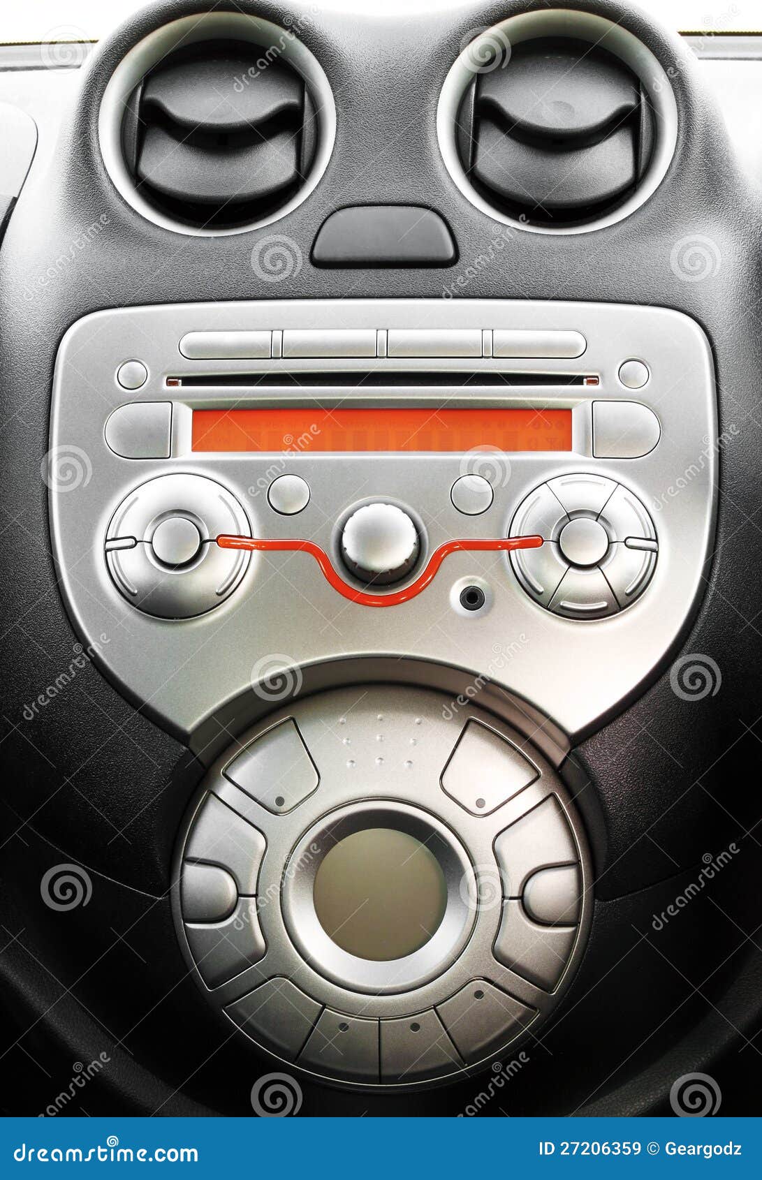 Control Panel and Cd in Modern Car Stock Image - Image of display ...
