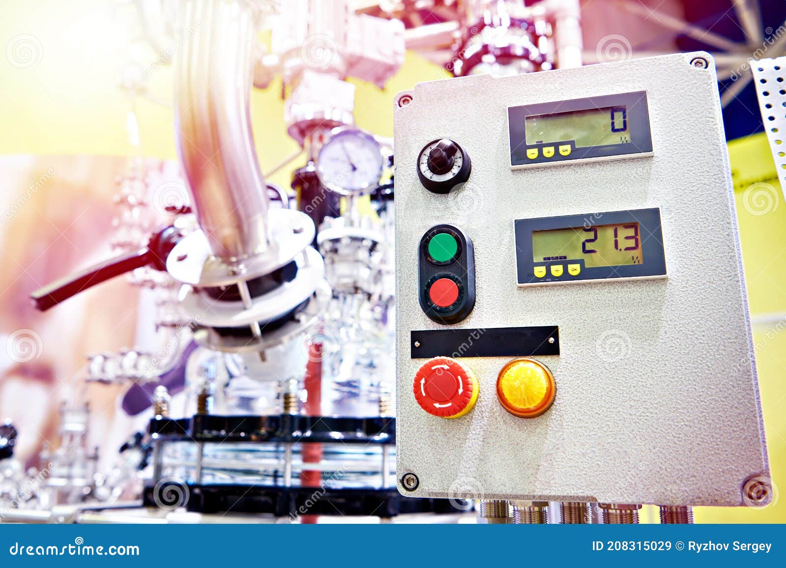 Control Panel for Chemical Reactor Stock Image - Image of panel ...