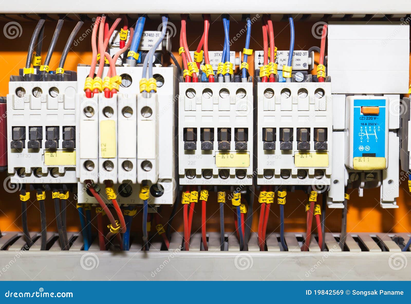 Control Panel with Circuit-breakers1 Stock Image - Image of energy ...