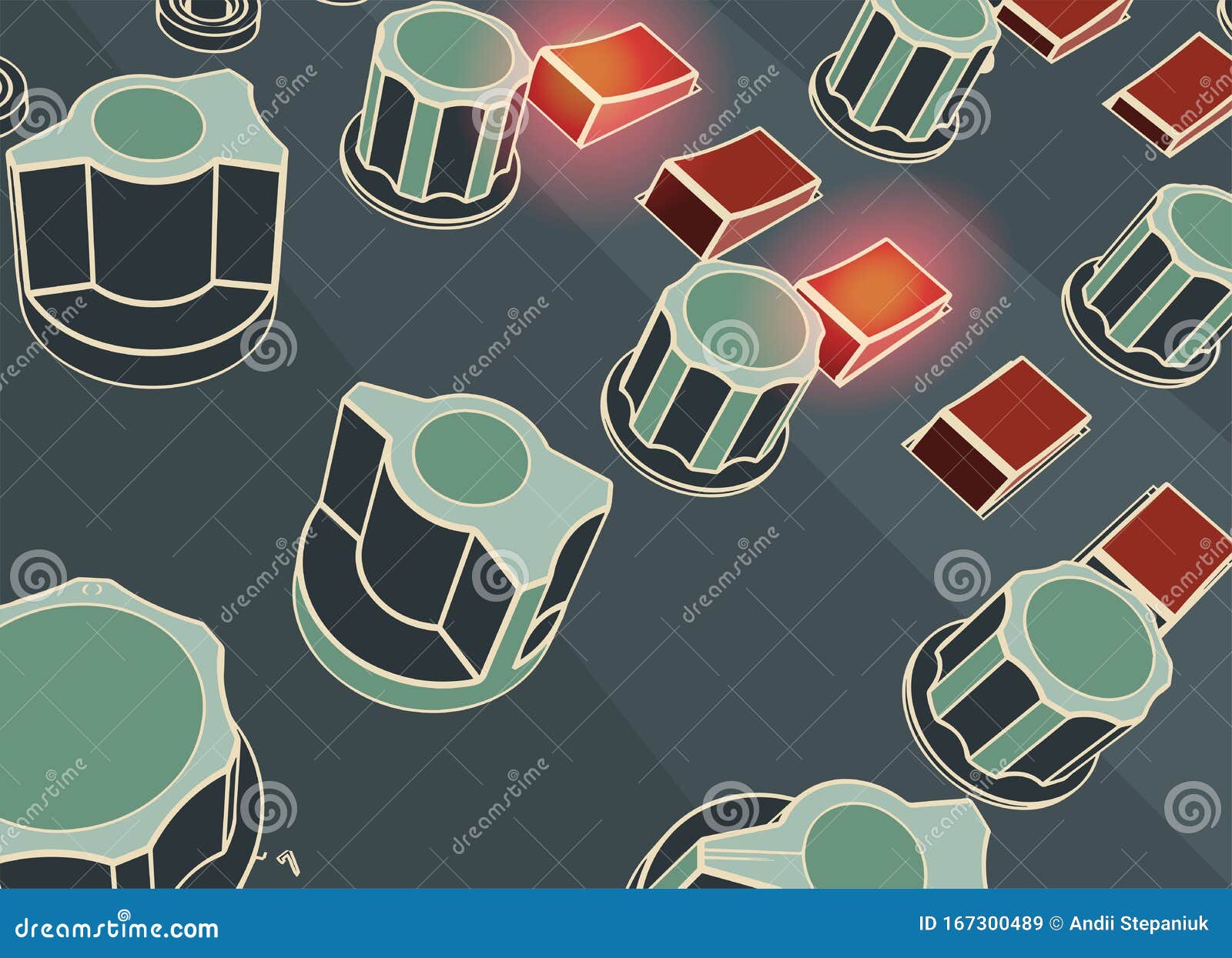 Control panel close up stock vector. Illustration of design - 167300489
