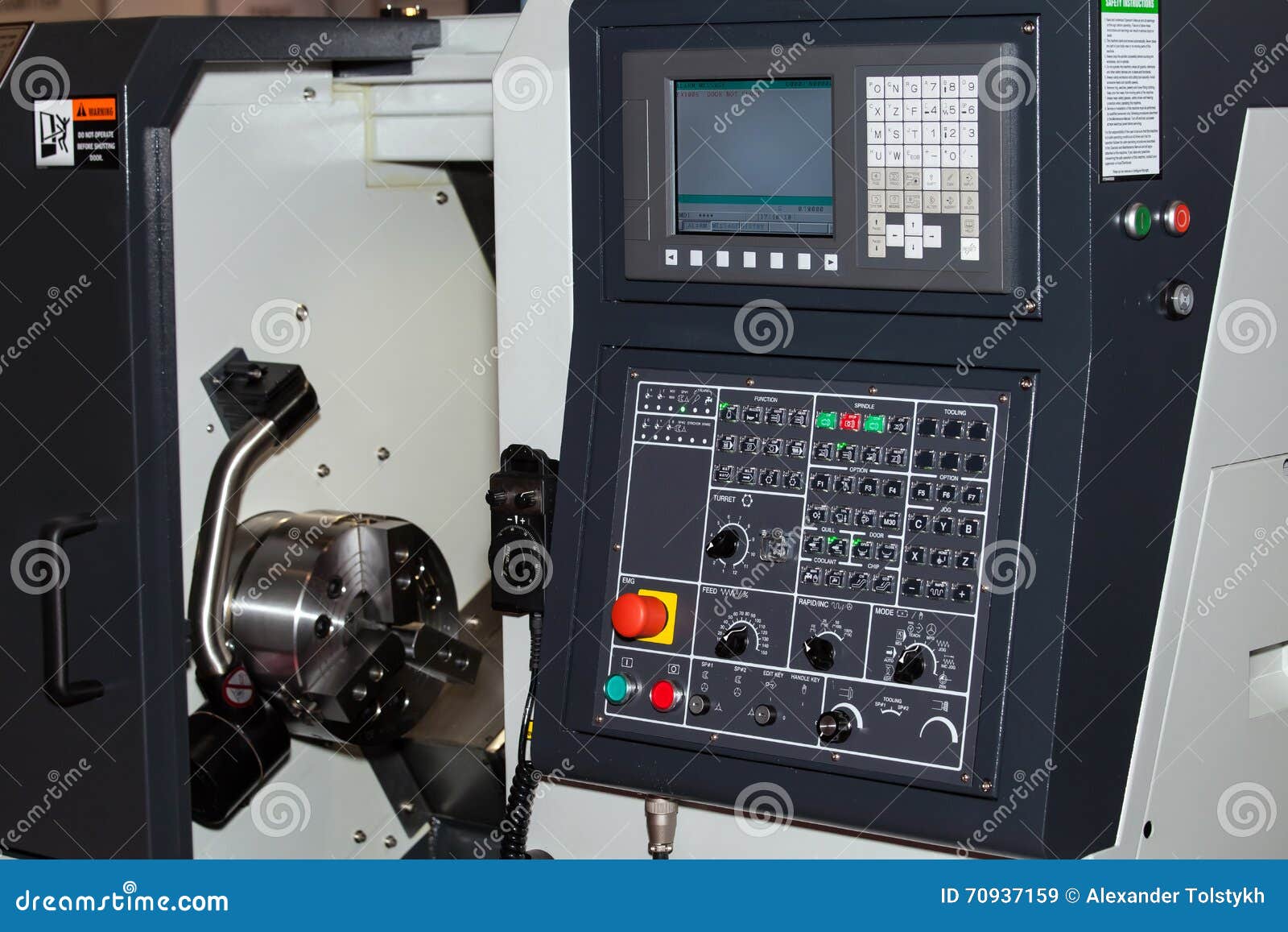 Control Panel of CNC Machine Stock Image - Image of automated, drilling ...