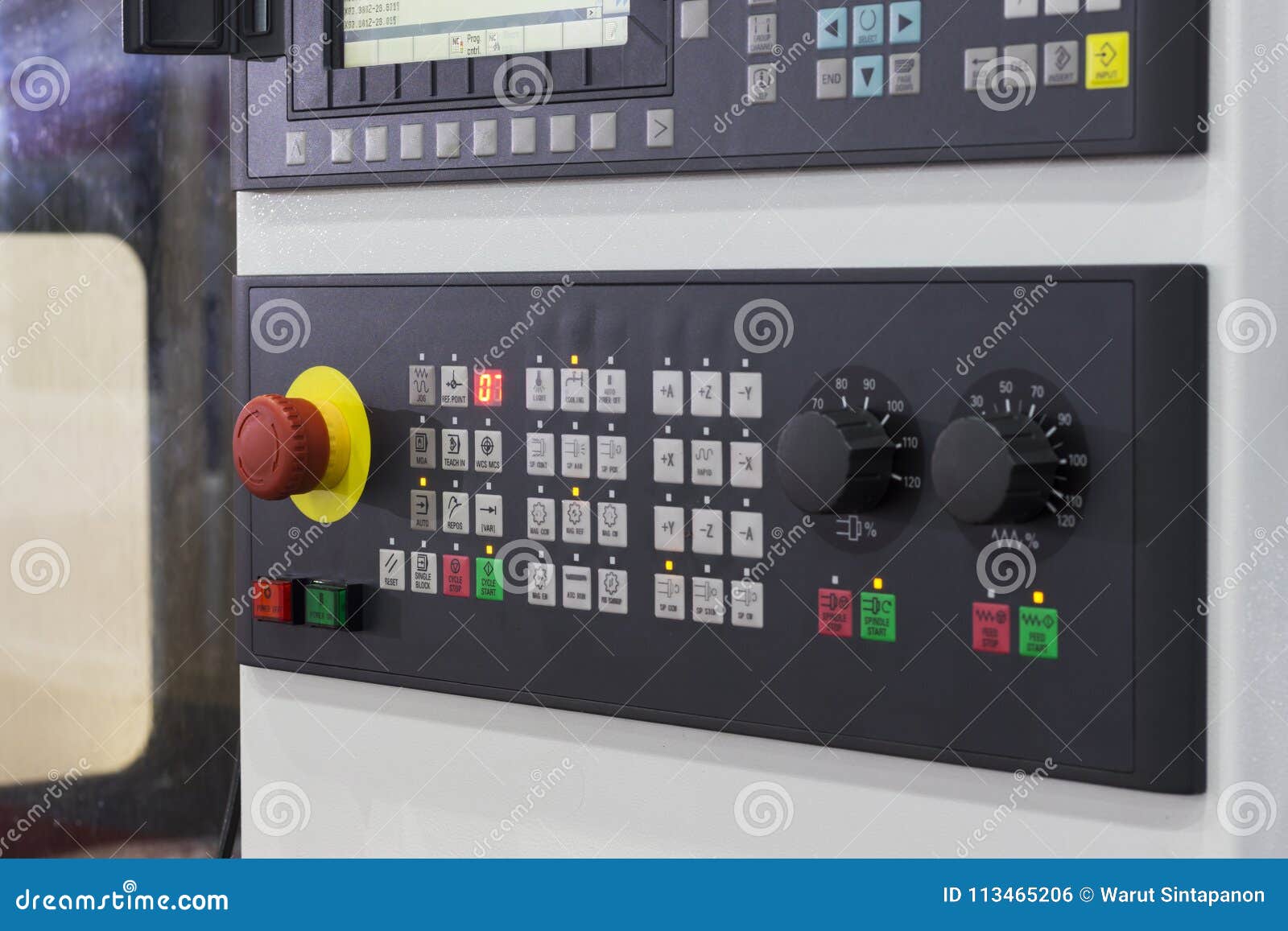 Control Panel of Cnc Machine Stock Photo - Image of automated ...