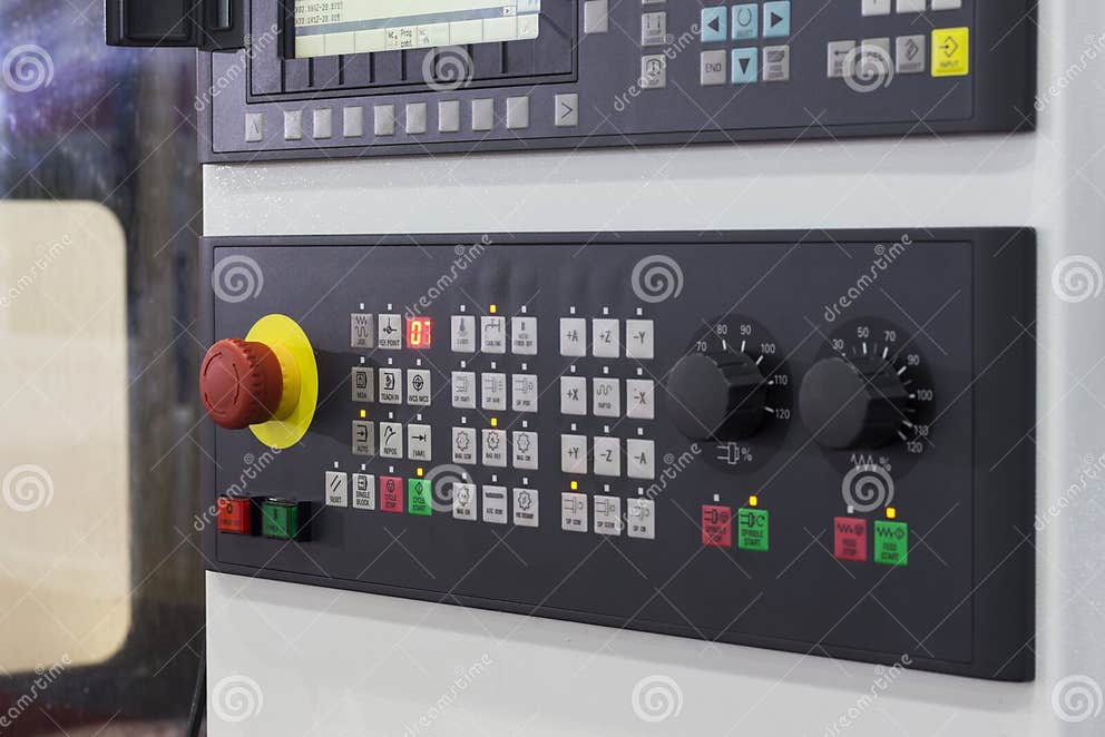 Control Panel of Cnc Machine Stock Photo - Image of automated ...