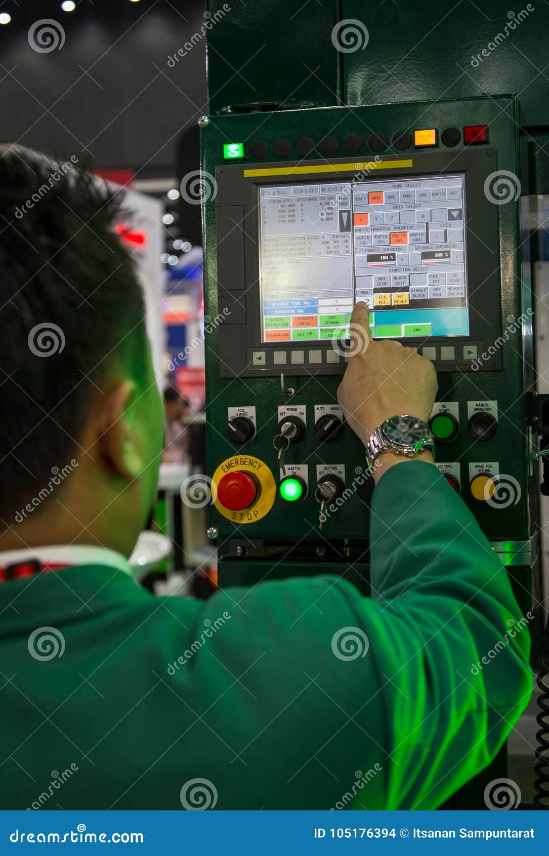 Control Panel of CNC Machine Stock Photo - Image of process, monitor: 105176394