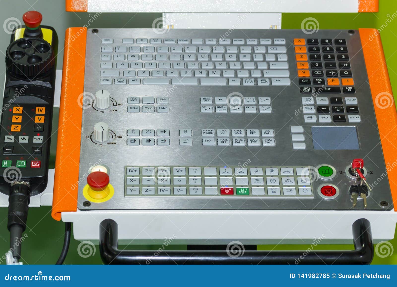 Control Panel of Cnc Machining Center at Workshop Stock Image - Image ...