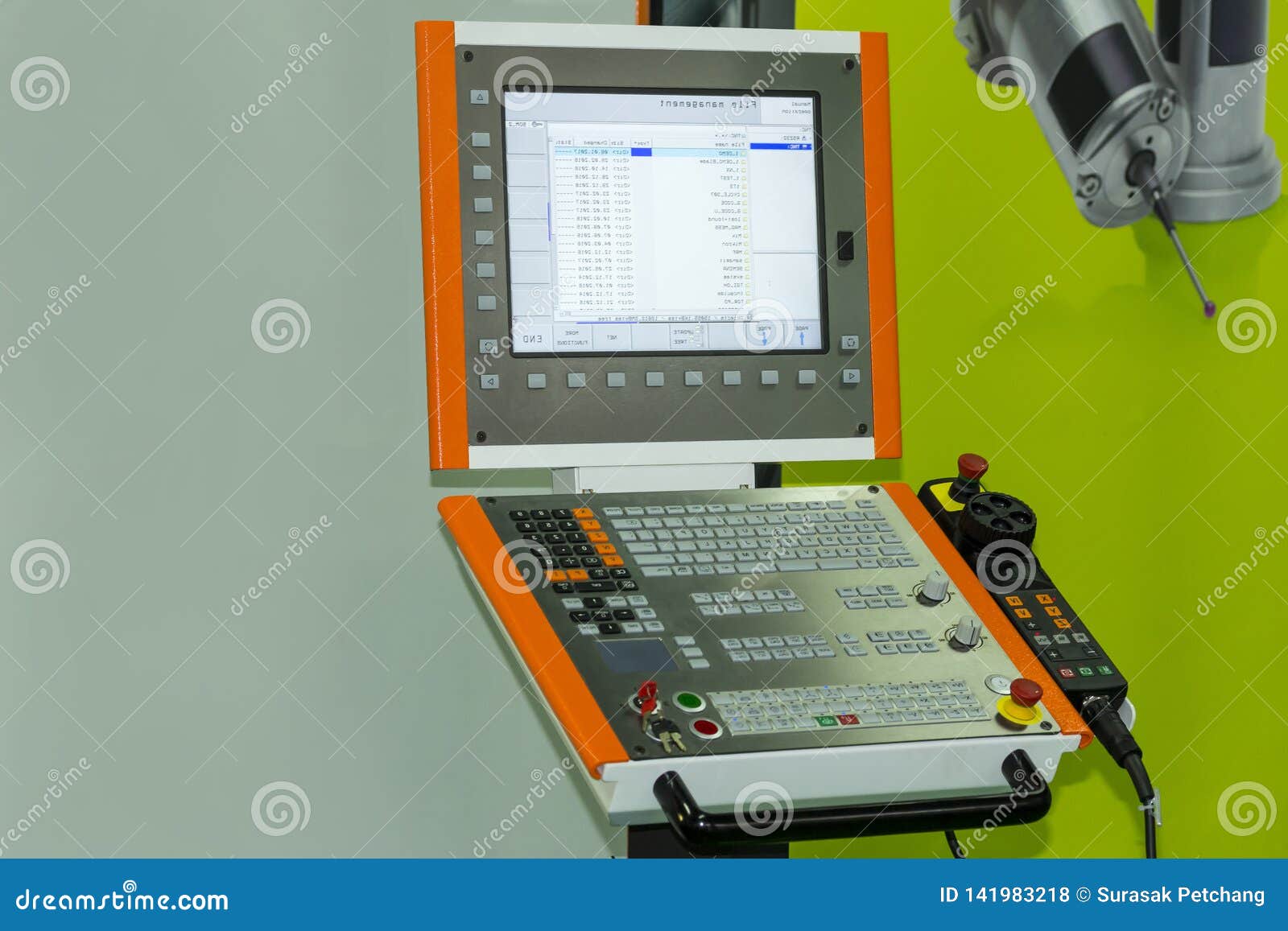 Control Panel of Cnc Machining Center at Workshop Stock Photo - Image ...