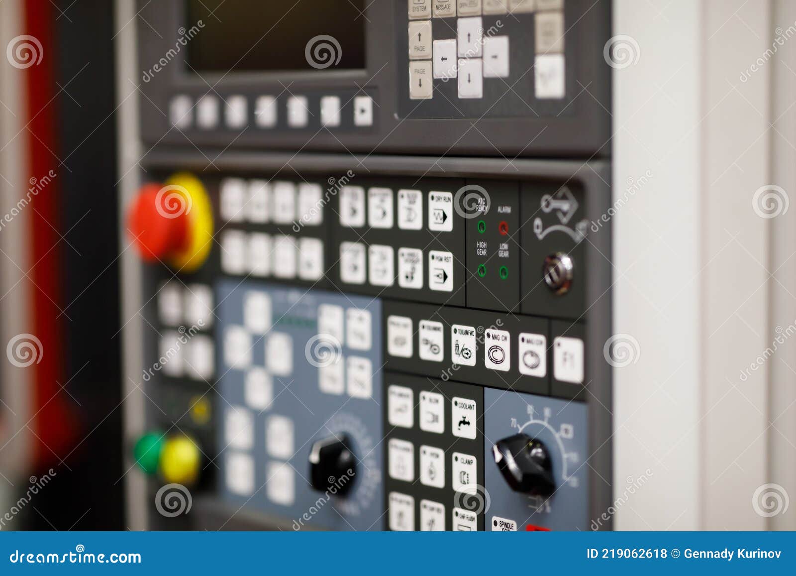 Control Panel of CNC Metalworking Lathe Machine Stock Photo - Image of ...