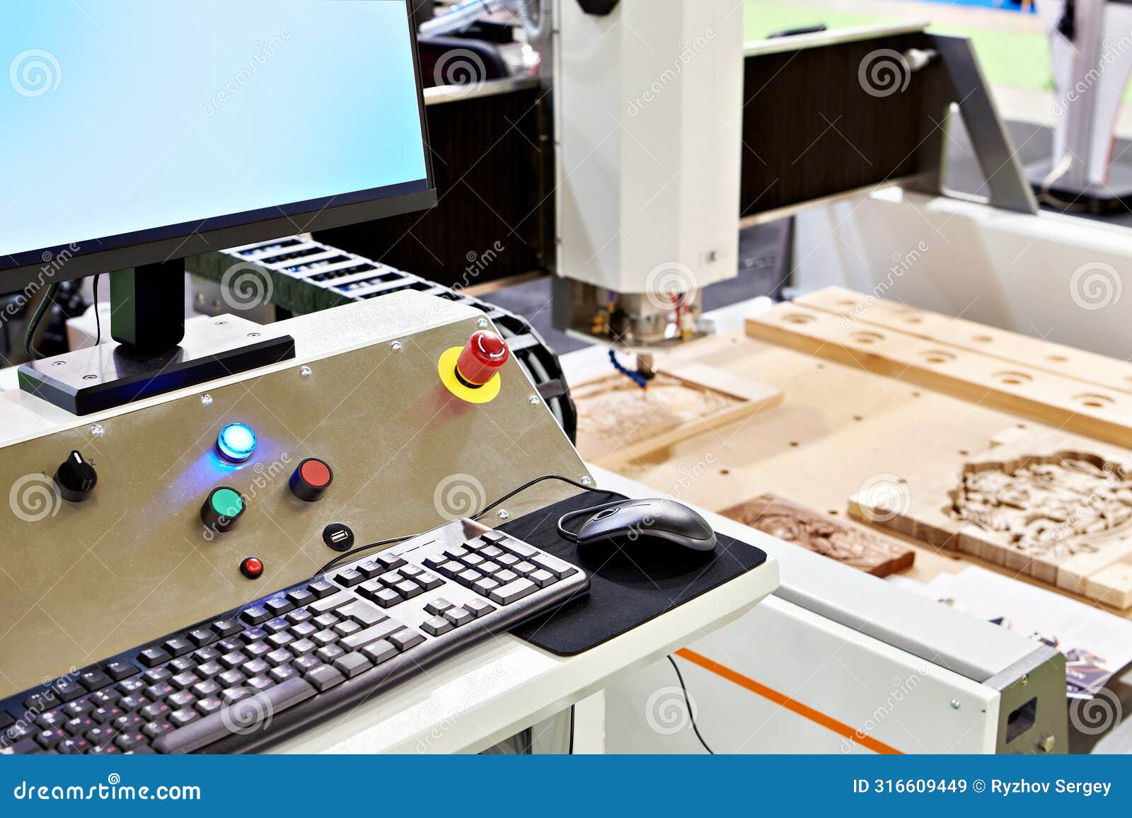 Control Panel CNC Milling and Engraving Machine Editorial Stock Image ...