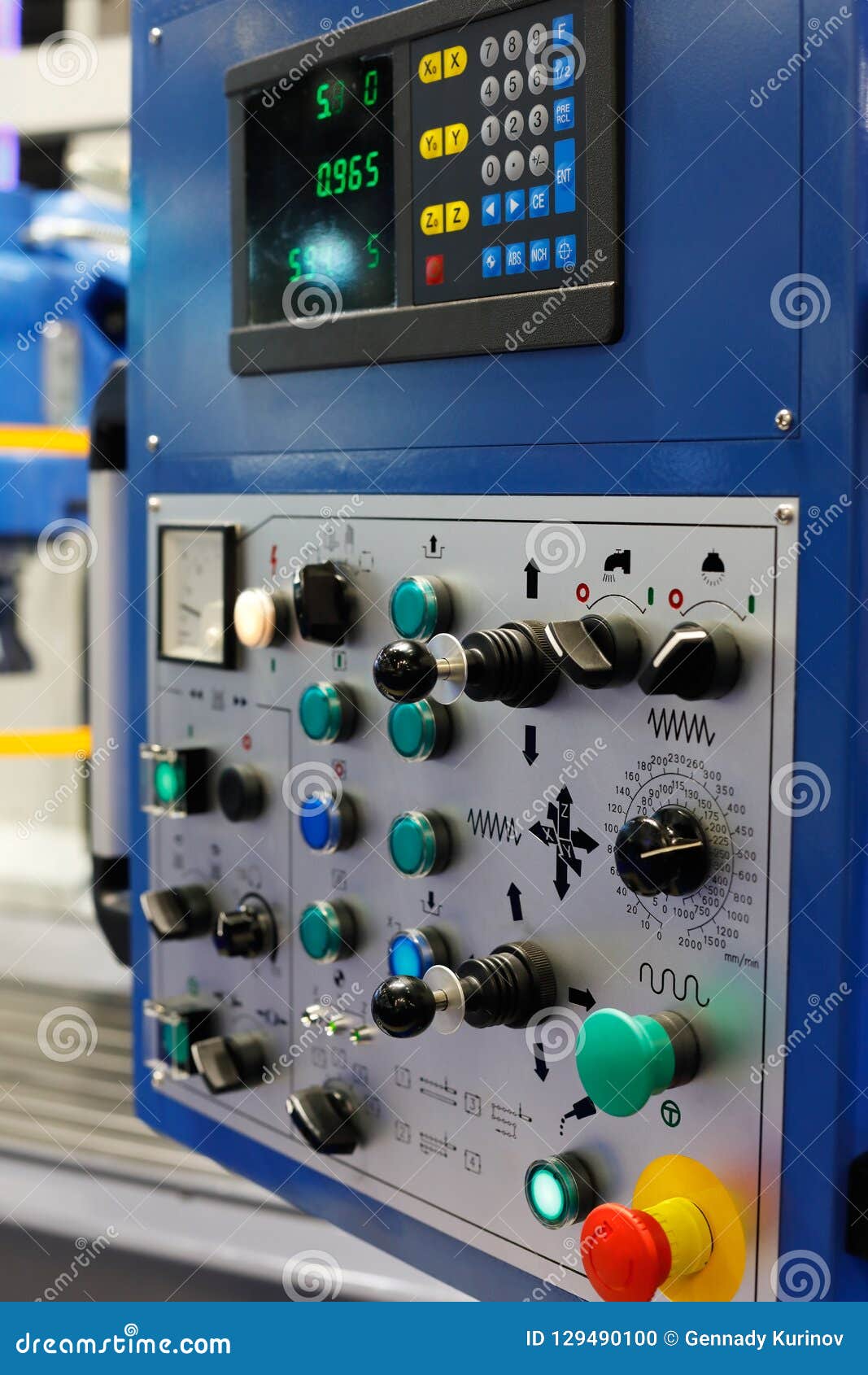 Control Panel of CNC Milling Machine Stock Photo - Image of axis, lathe ...