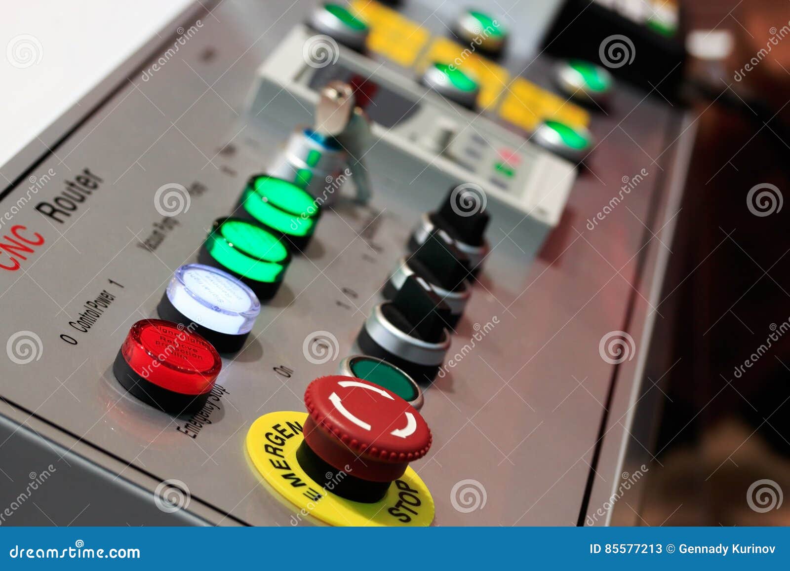 Control Panel of CNC Router Stock Image - Image of keypad, light: 85577213