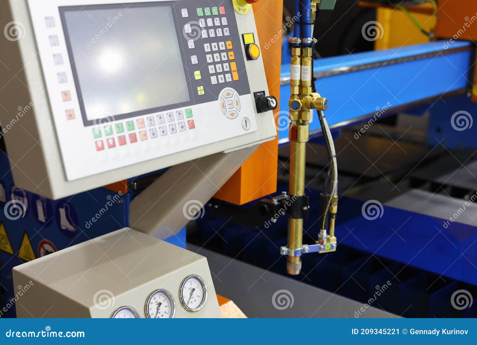 Control Panel of CNC Thermal Cutting Machine Stock Image - Image of ...