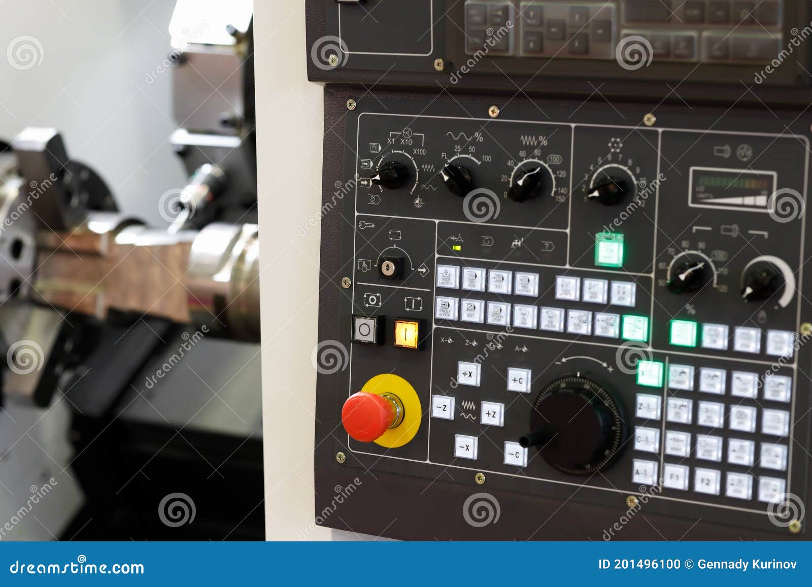 Control Panel of CNC Turret Milling Machine Stock Photo - Image of ...