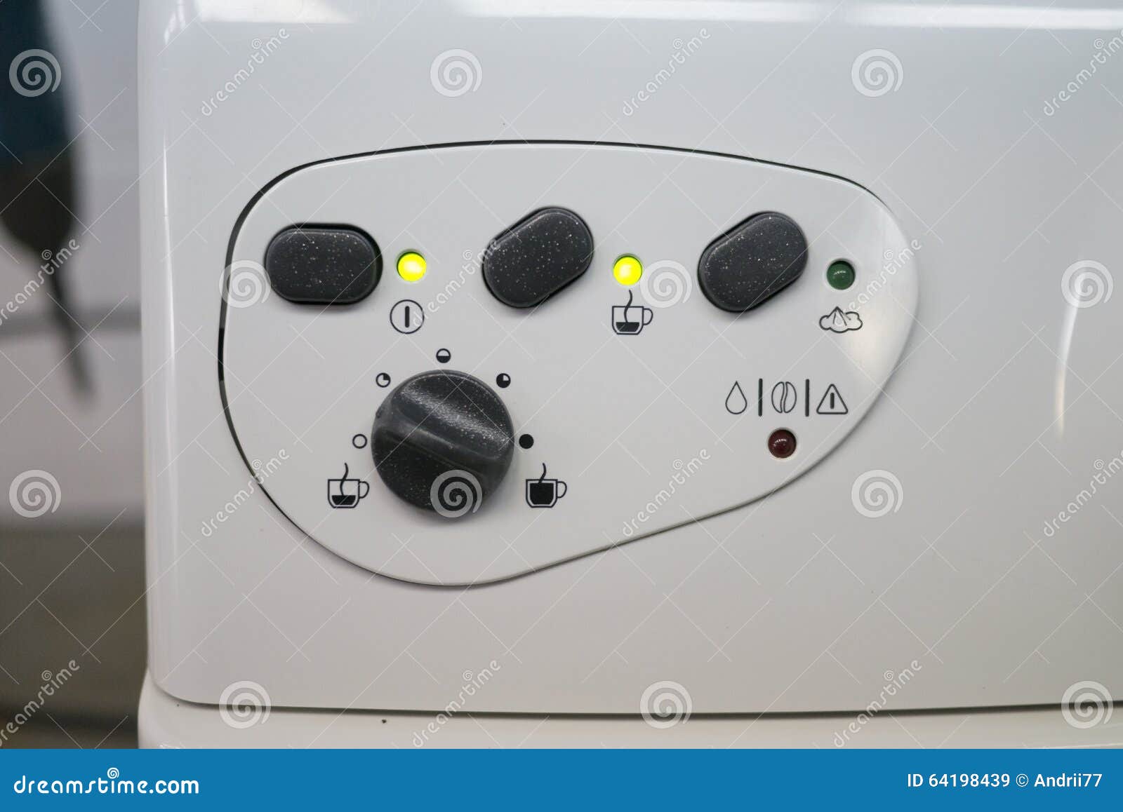 Control Panel of Coffee Machine Stock Image - Image of switch ...
