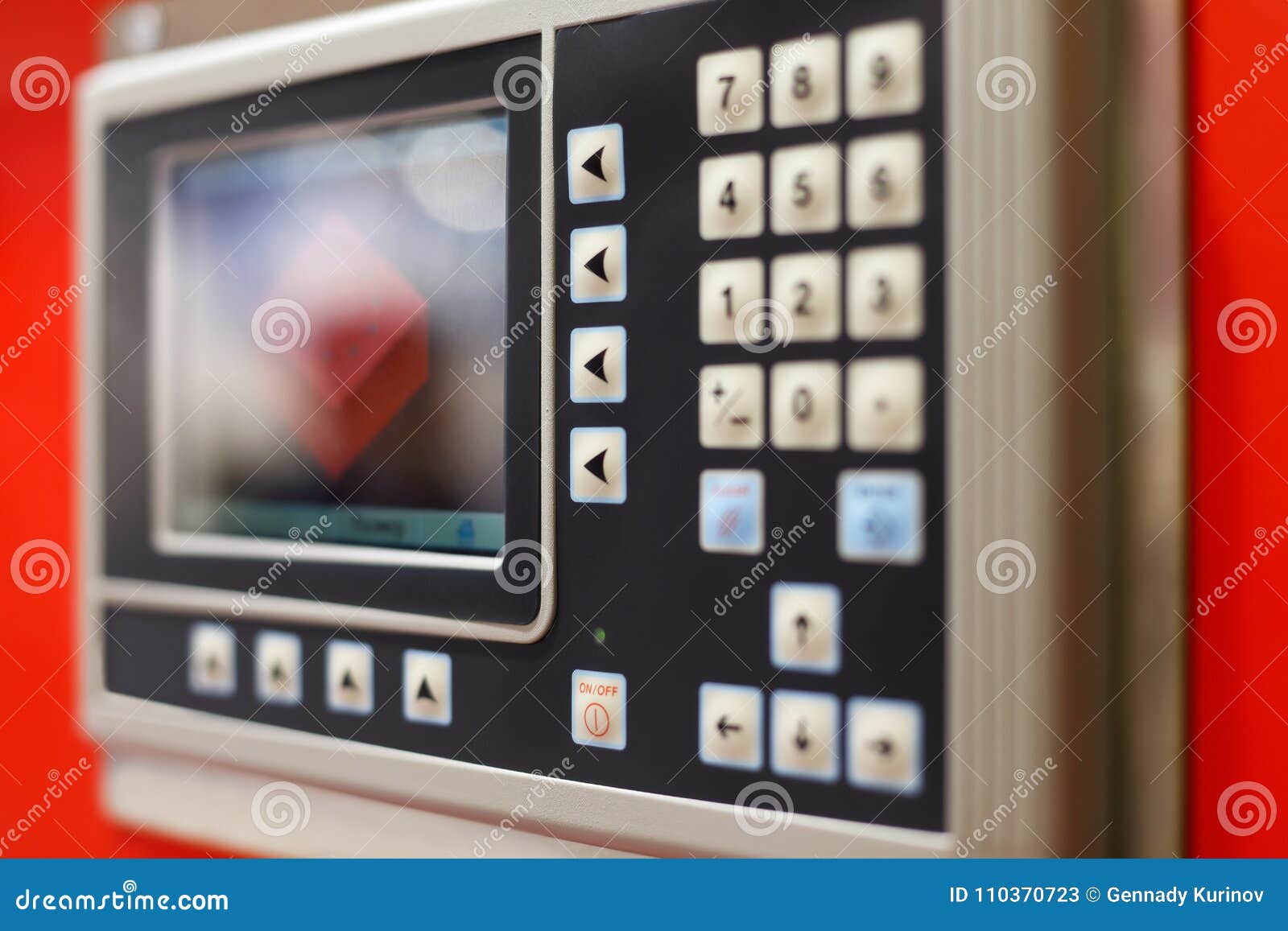 Control Panel of the Computer-aided Equipment Stock Image - Image of ...