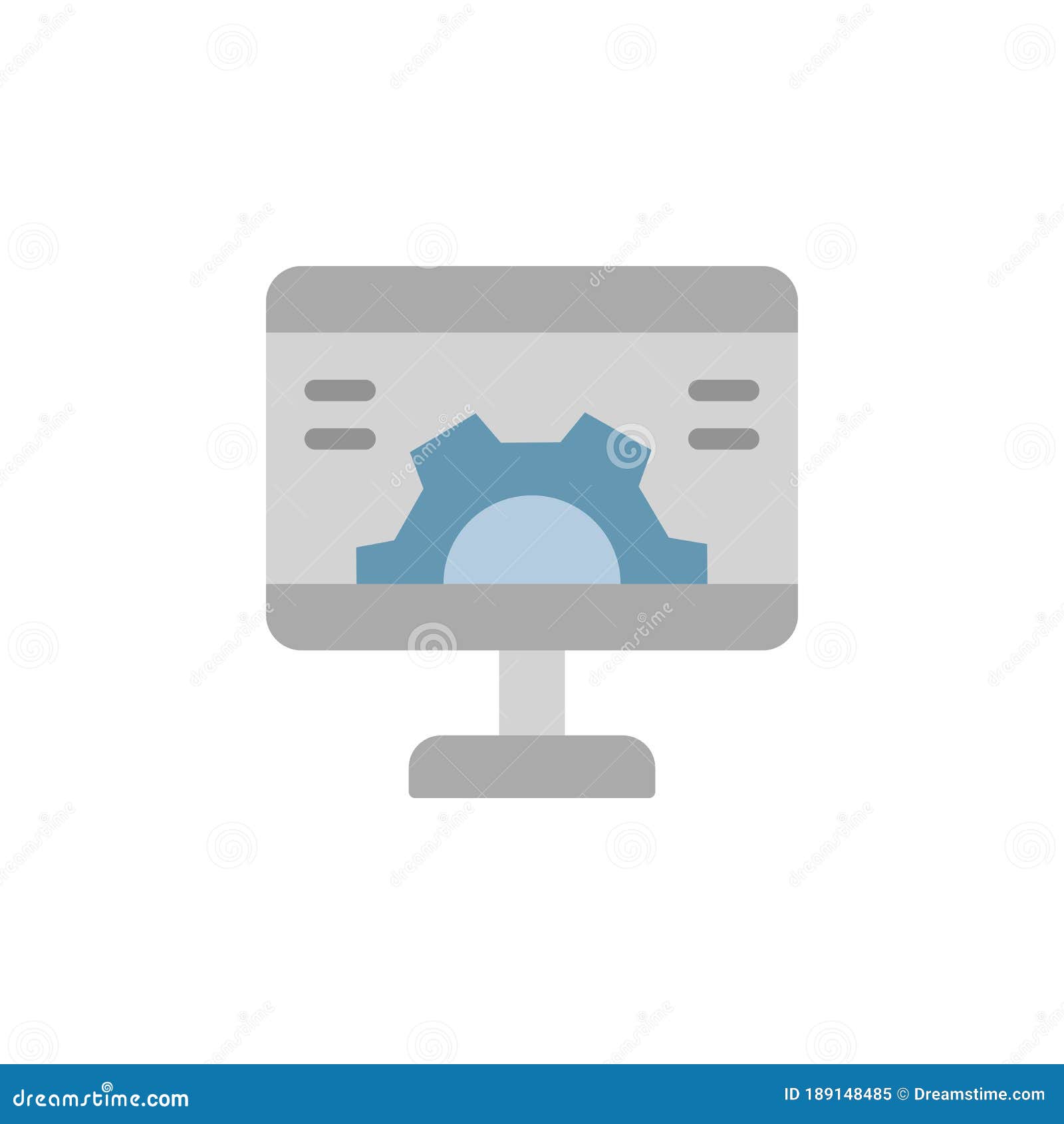 Control Panel, Computer, Gear Icon. Simple Color Vector Elements of ...