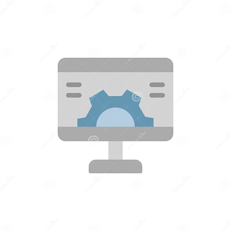 Control Panel, Computer, Gear Icon. Simple Color Vector Elements of ...