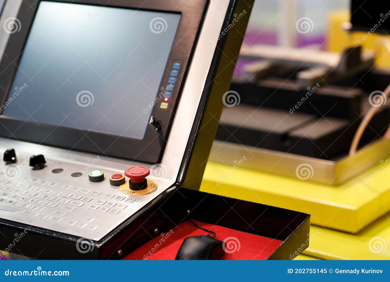 Control Panel of Computerized Industrial Machine Stock Image - Image of ...