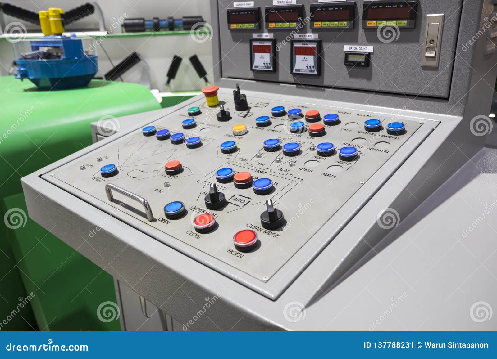 Control Panel for Concrete Mixing Plant Stock Image - Image of ...