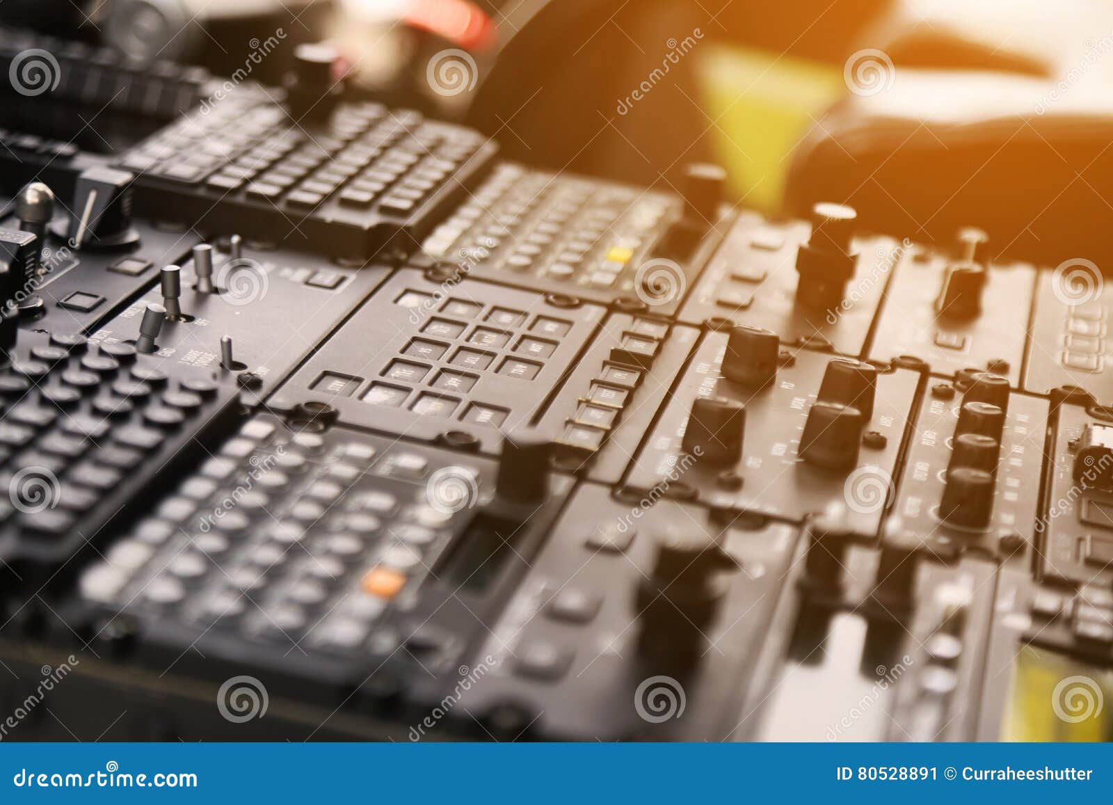 Control Panel And Control Equipment Of Plane In Cockpit. Plane Cockpit ...