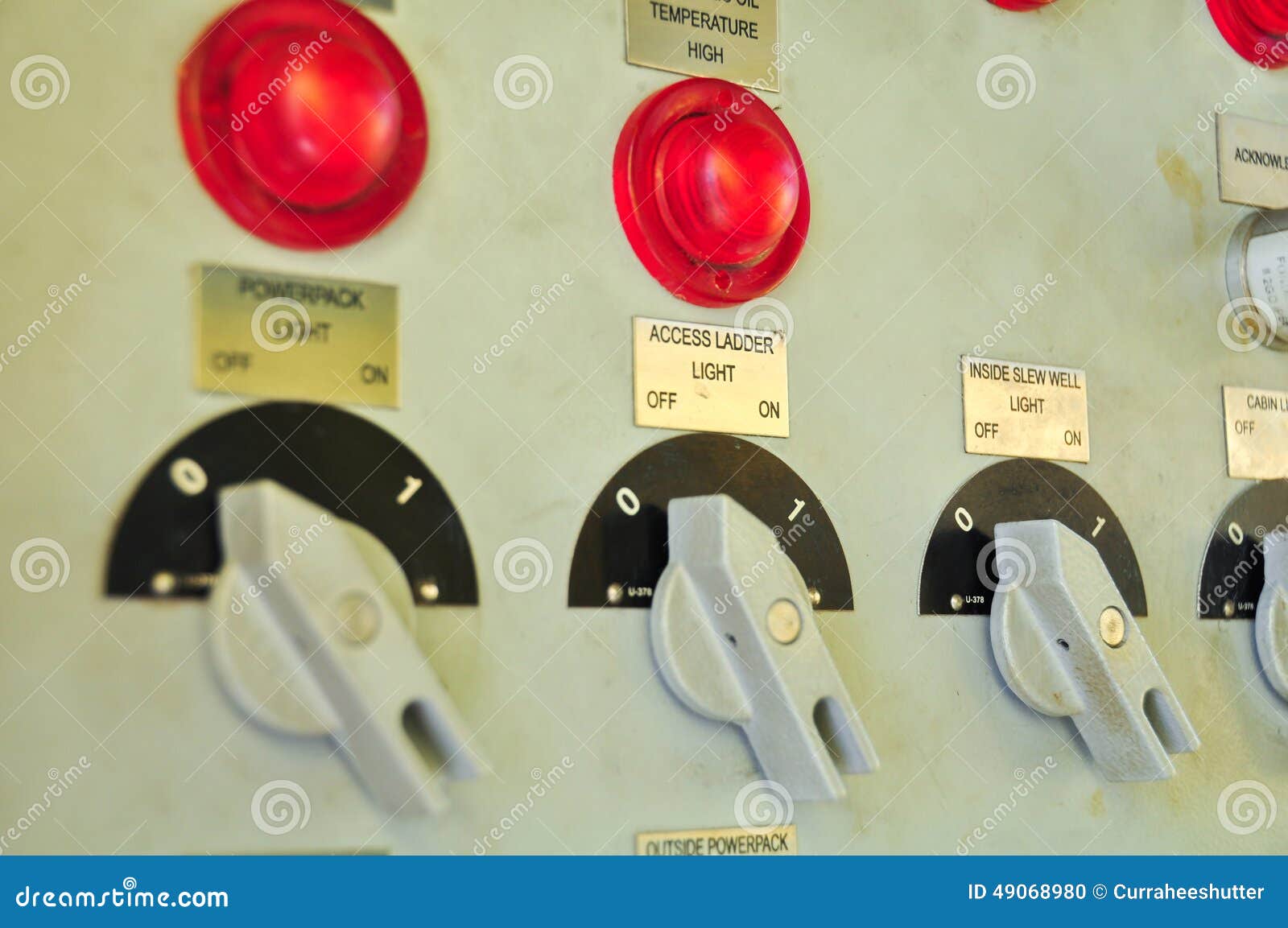 Control Panel for Control the Machine. Switch on the Panel and Control ...