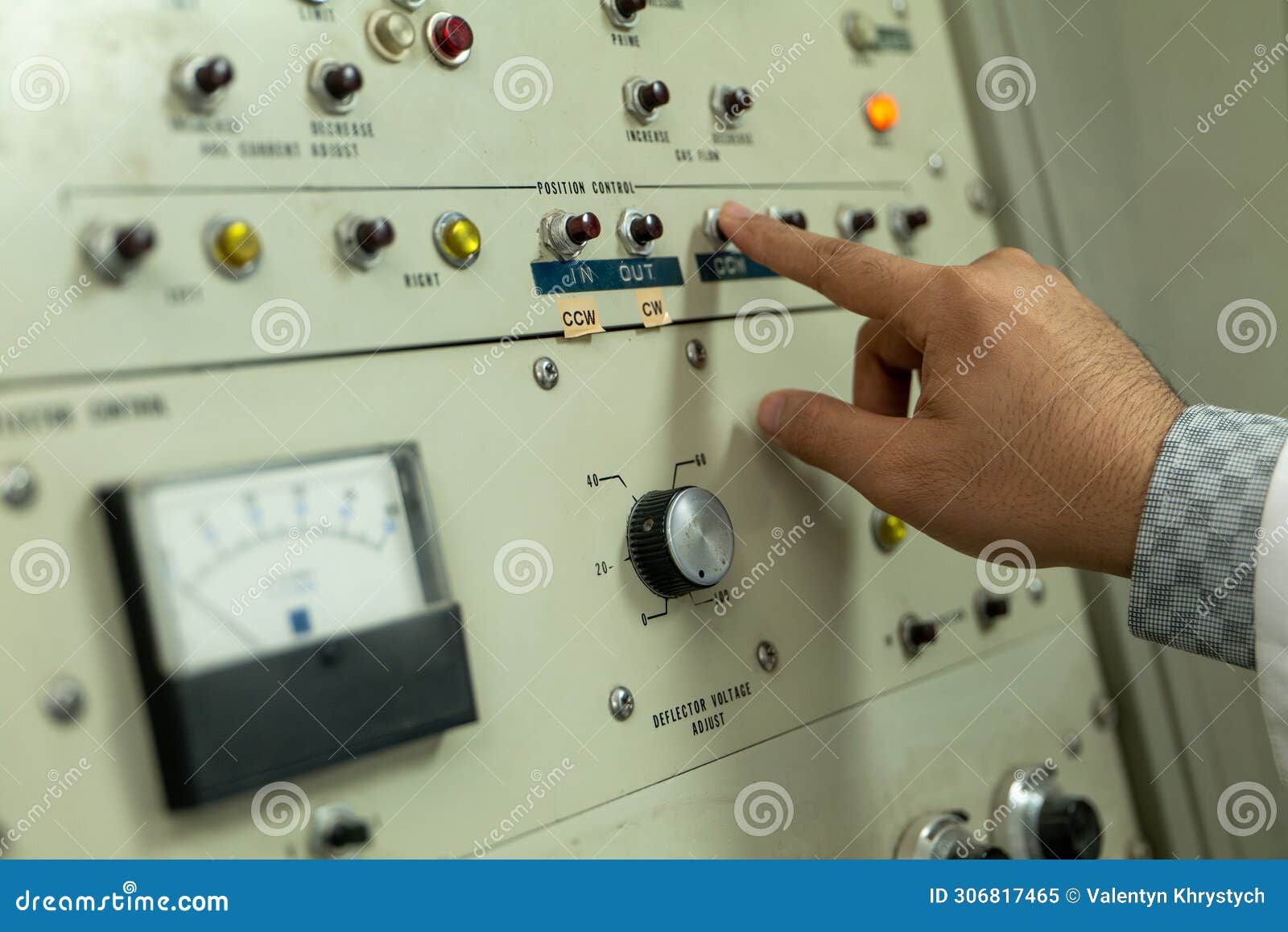 Control Panel of a Cyclotron Particle Accelerator Stock Image - Image ...