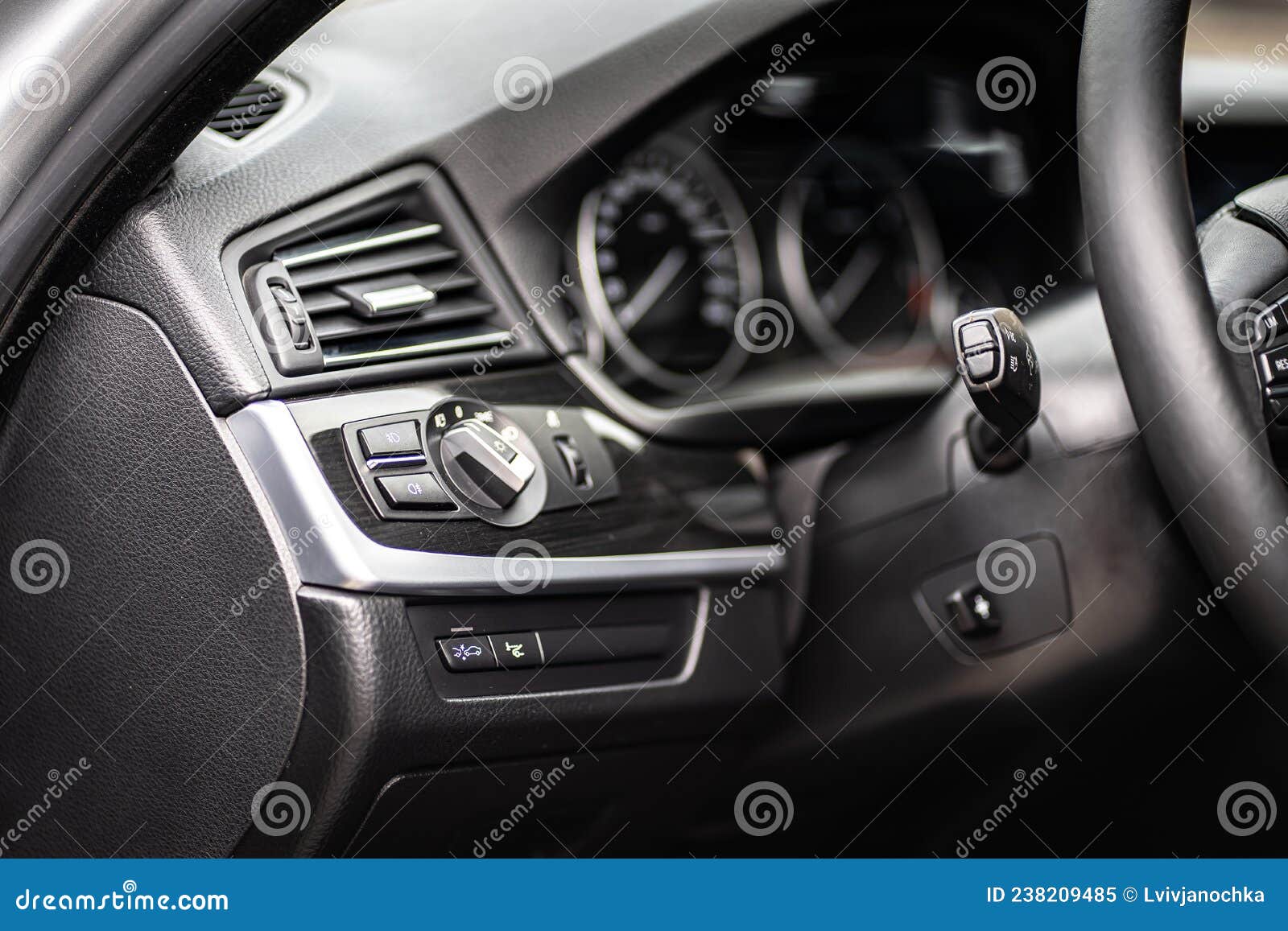 Control Panel Dashboard Car Fragment. Automatic Transmission Gear Shift ...